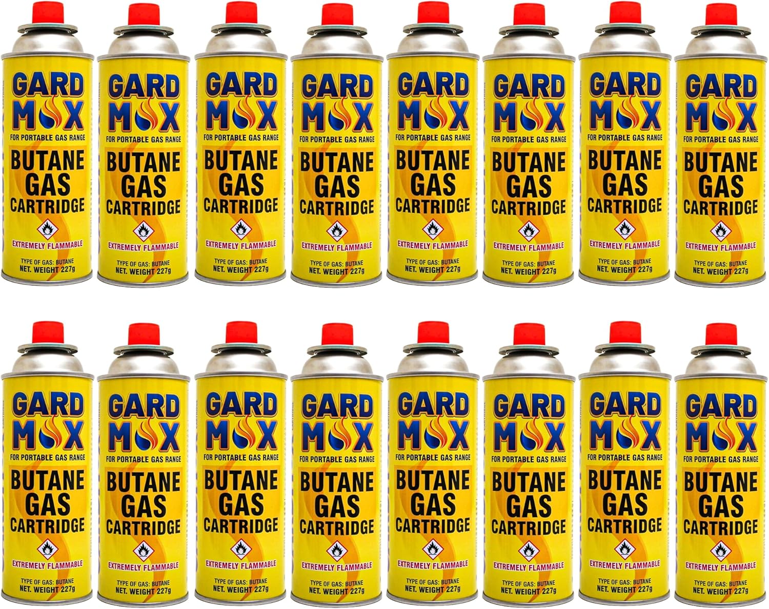 KMJ 16 Pack Butane Gas Canister– Premium Gas Canister for Camping Stove ...