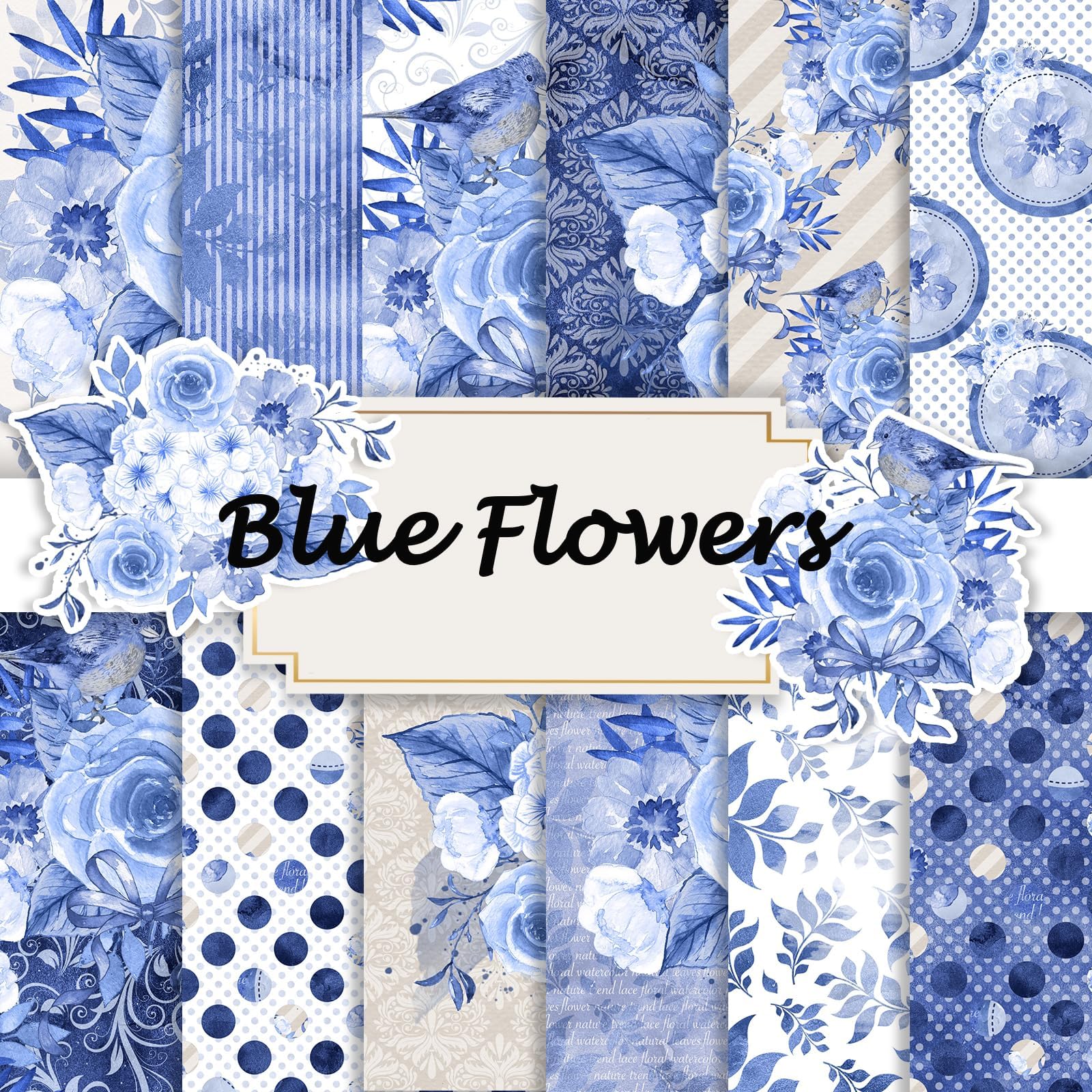 Amazon.com : 28 Sheets Scrapbook Paper, 12"X12" Inch Floral Scrapbook ...