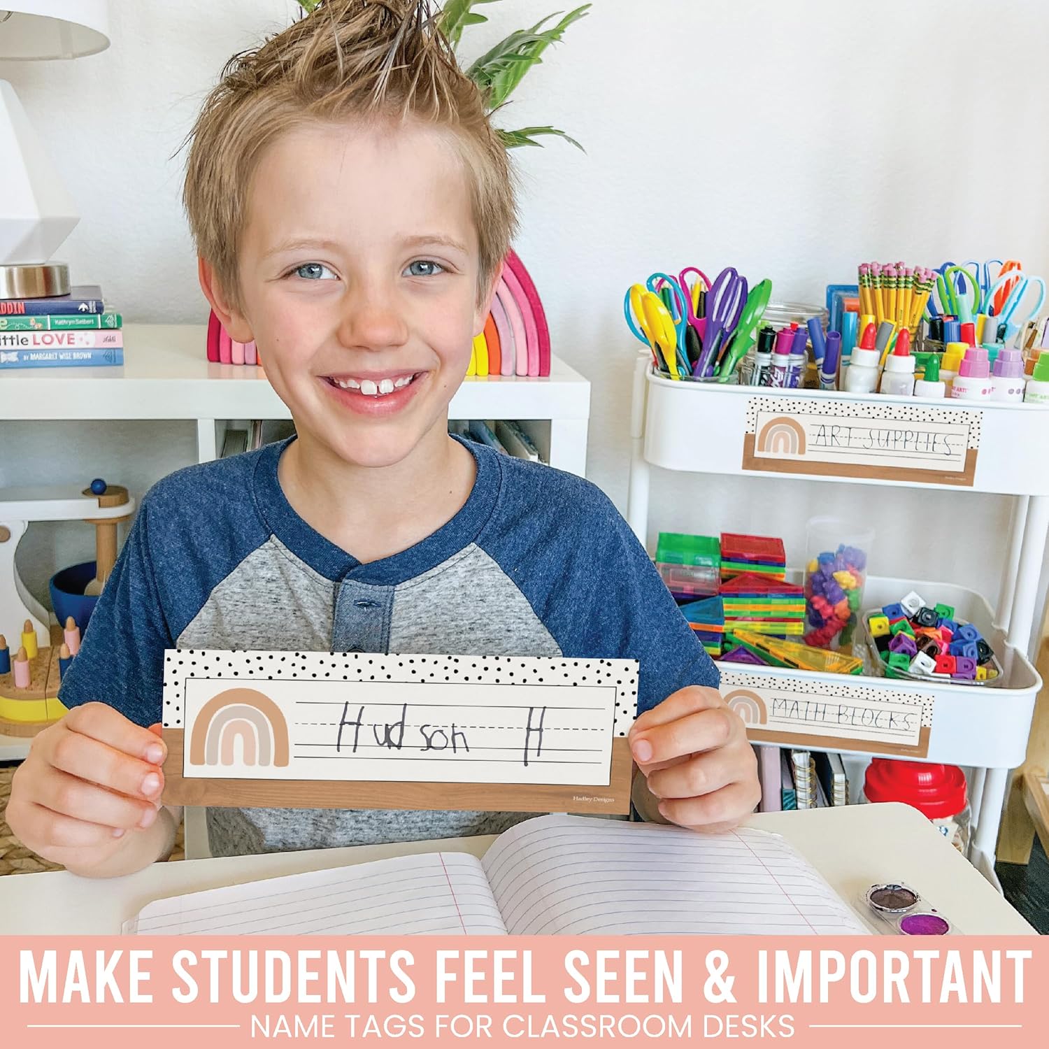 Hadley Designs 25 Neutral Name Tags Cubbies, 4 Data Bahrain | Ubuy