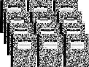 Amazon.com : C-Line Composition Notebook, 100 Page, Wide Ruled, Black ...