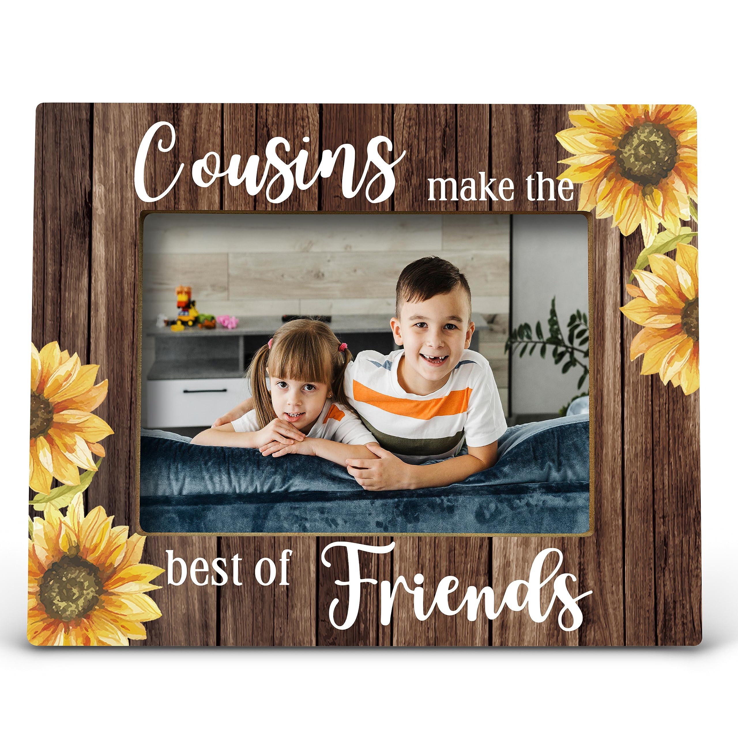 Amazon.com - FONDCANYON Cousins Make the Best Friends Sunflower Picture ...