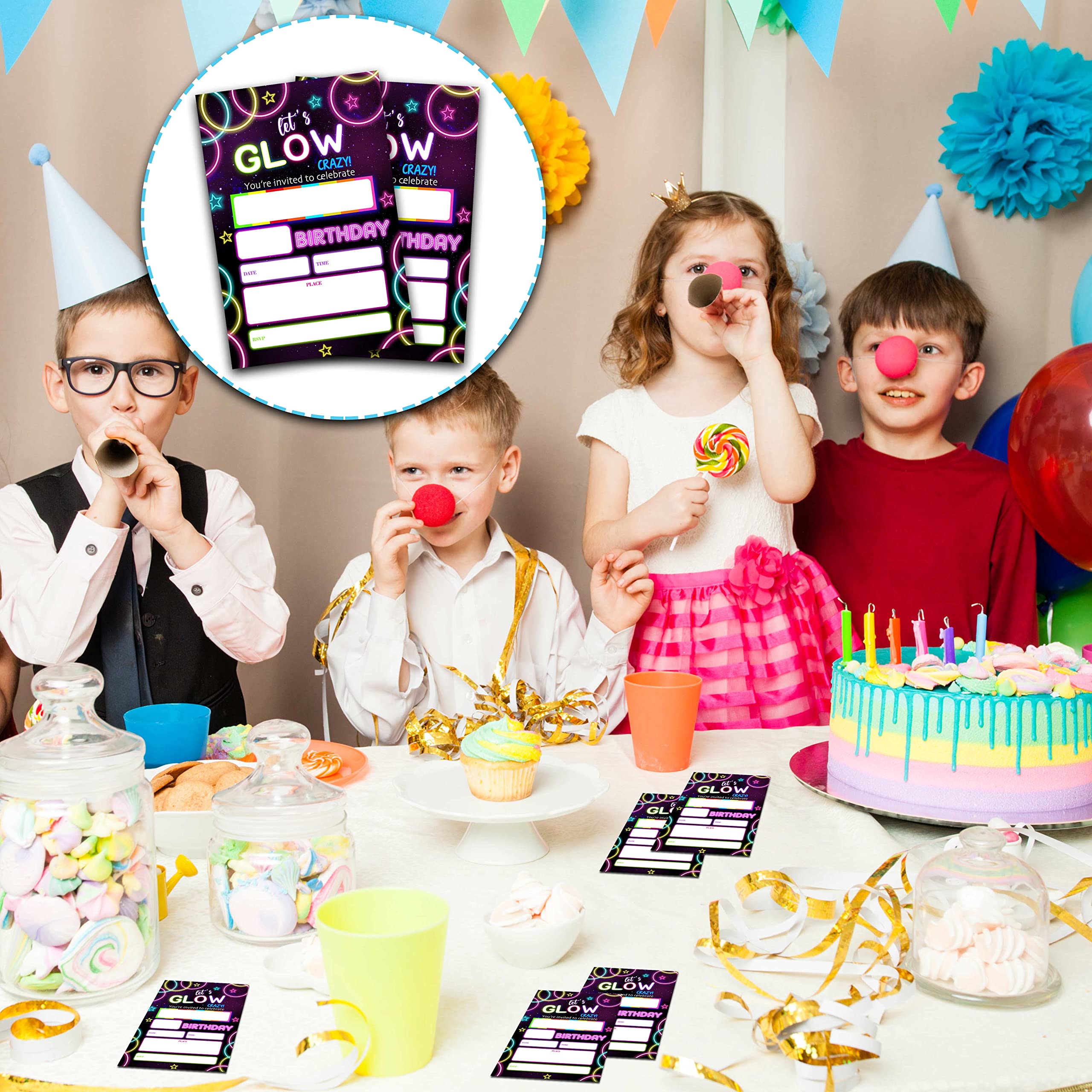 Trippy Birthday Invitations Amazon.com : Let's Glow Crazy Birthday