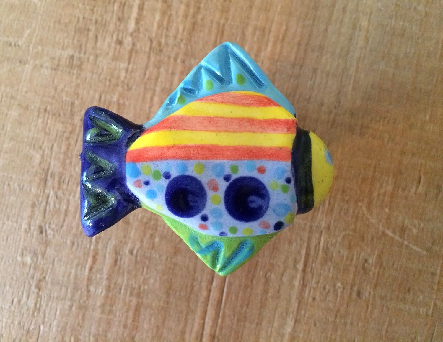 Amazon.com: Fish Knob, Ceramic Fish Knob, Colorful Fish Knob, Beach ...