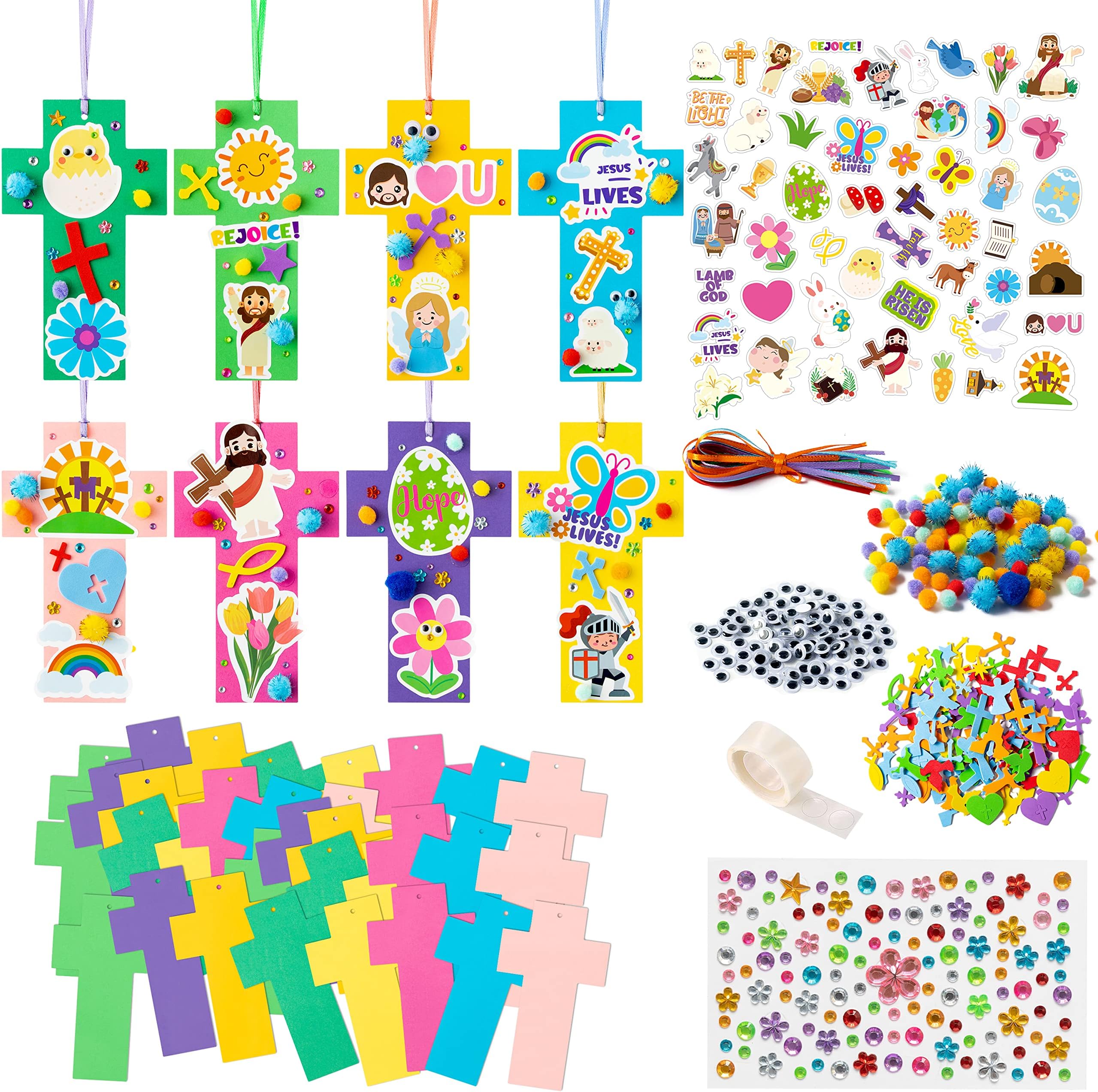 Amazon.com: FaCraft 24 Sets Easter Crafts for Kids Religious Easter ...
