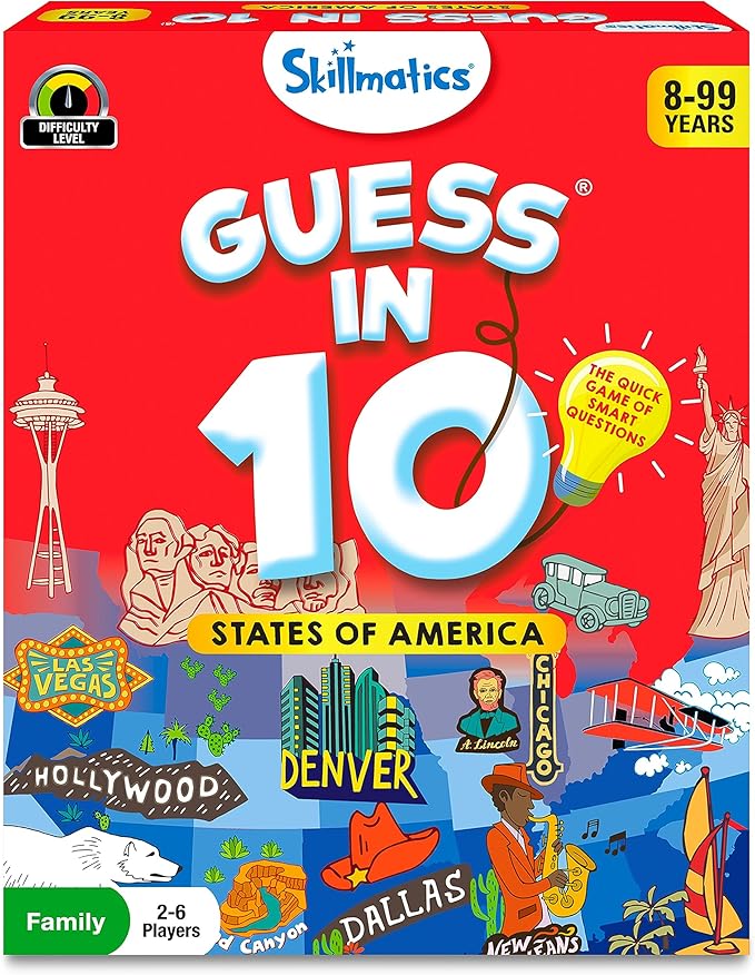 Amazon.com: Skillmatics Card Game - Guess in 10 States of America ...