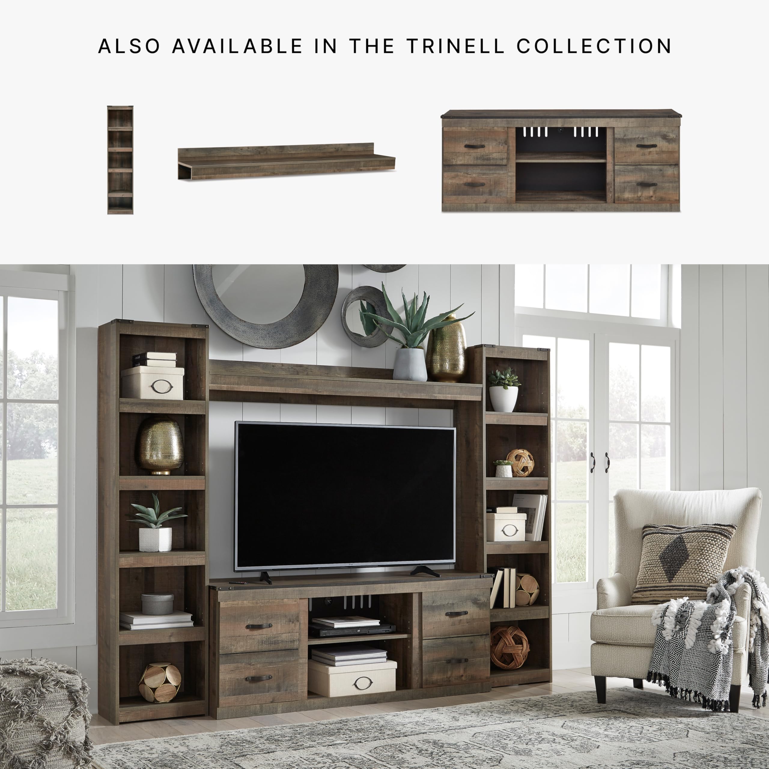 Pier Entertainment Center Shelves Furniture Of America Home