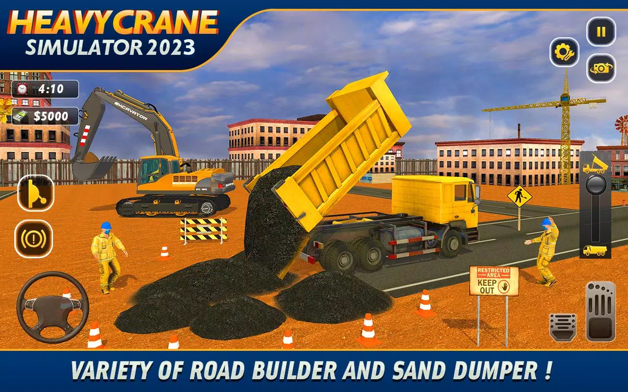 Heavy Excavator Simulator Crane Game: City Construction Road Builder - Crane Operator Games ...