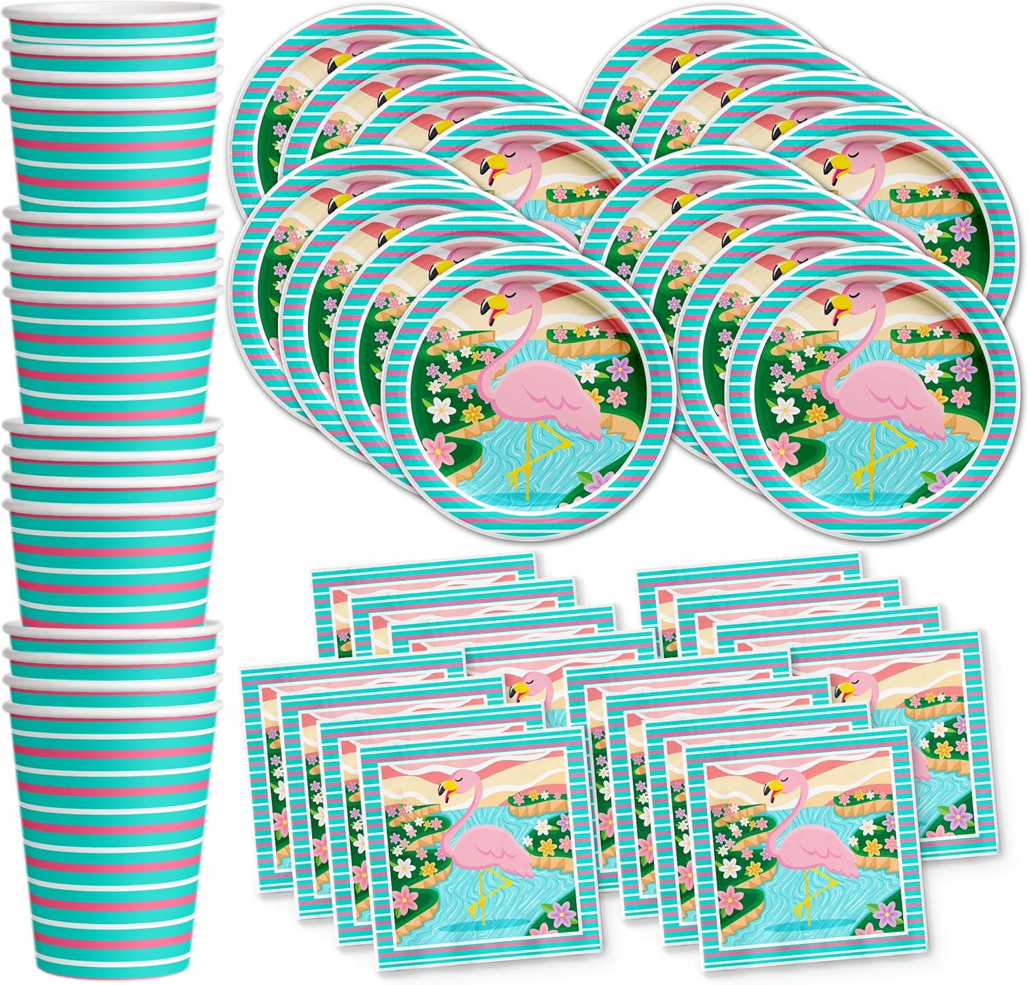 Amazon.com: Pink Flamingo Birthday Party Supplies - Flamingo Bridal ...