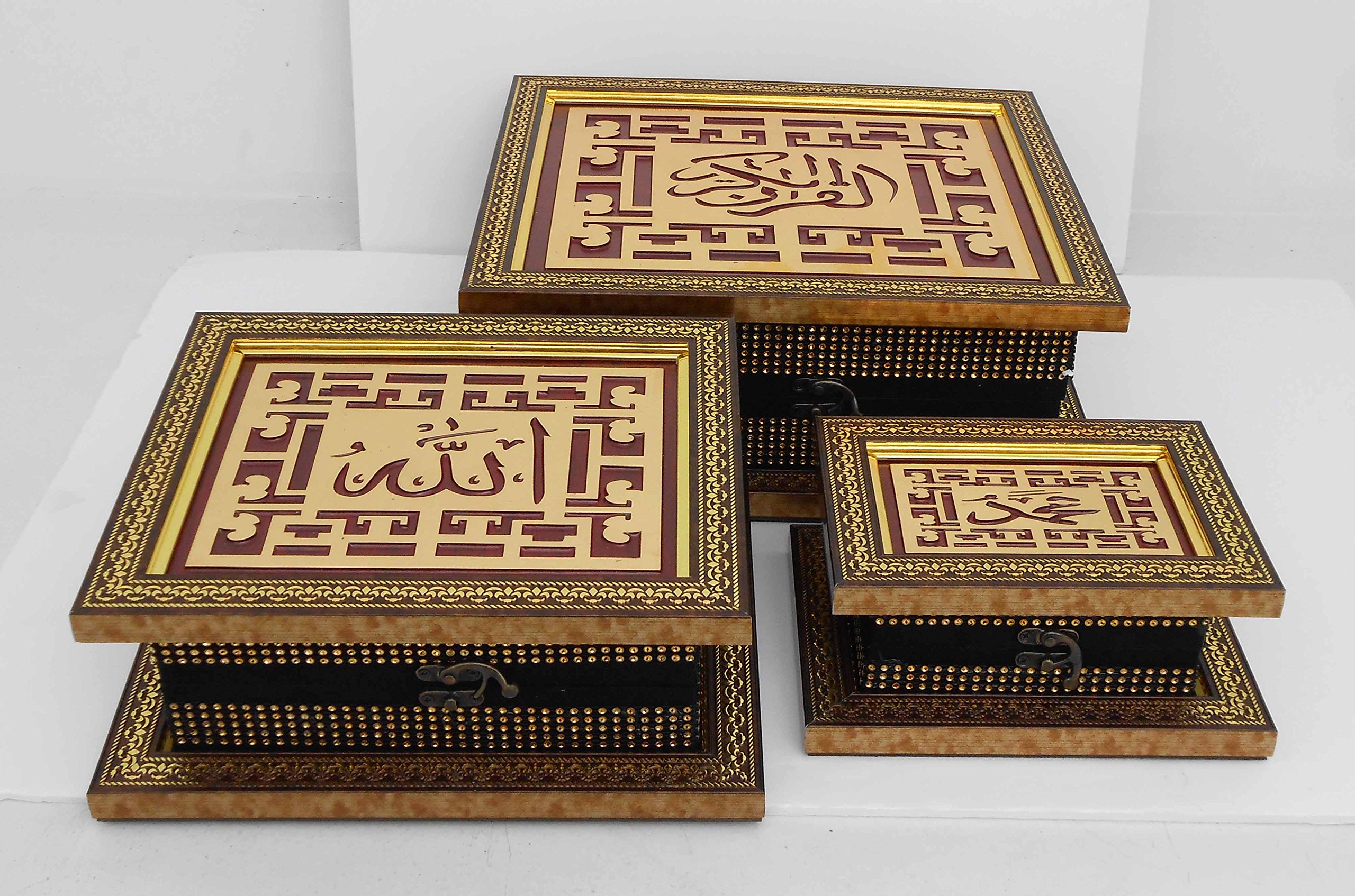 Amazon.com: Nabil's Gift Shop Islamic Muslim set of Quran box holder ...