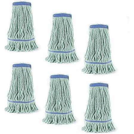 Amazon.com: 16 Pack Commercial Mop Head Replacements Looped End Wet Mop ...
