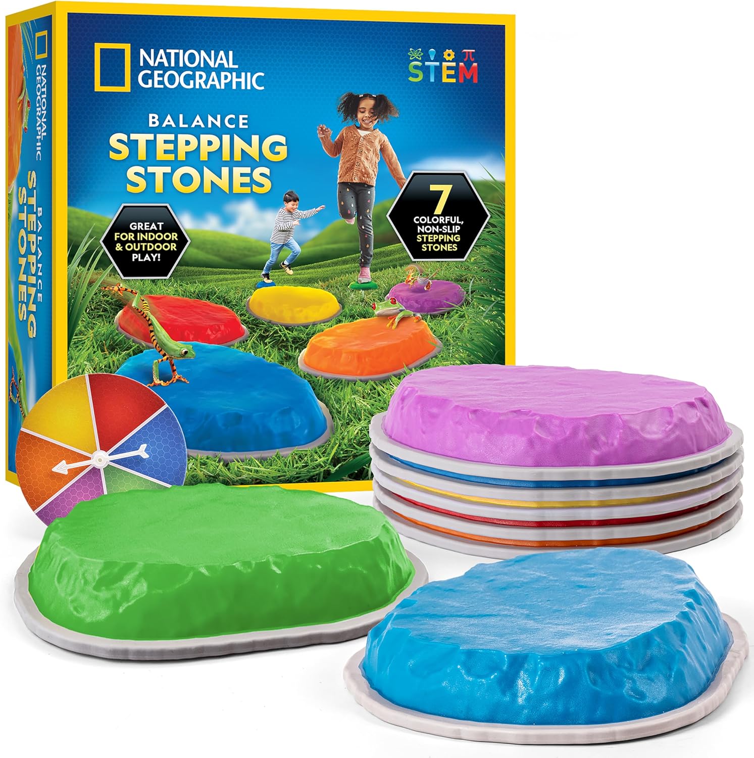 Amazon.com: National Geographic Stepping Stones for Kids – 7 Durable ...