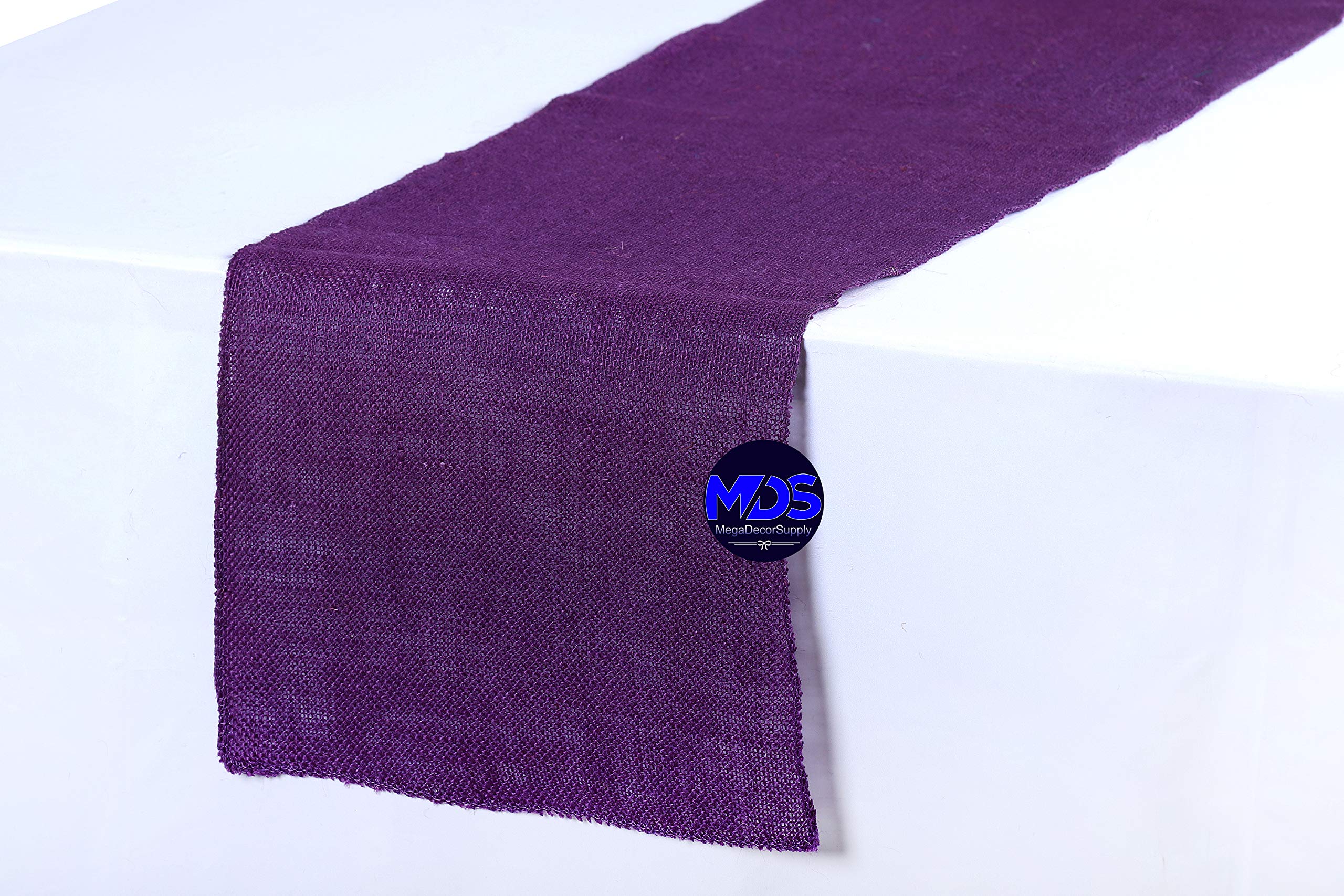 Purple And Burlap Table Runner Burlap And IVORY Lace Table Runner