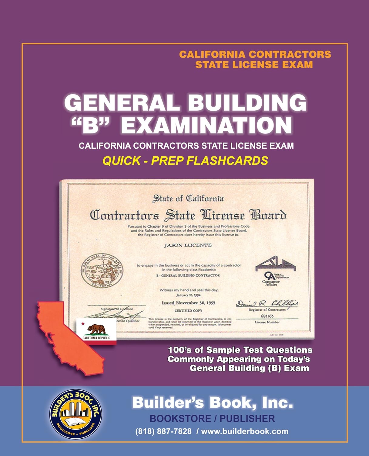 Builders Book Inc B General Building Examination Quick-Prep Flashcards ...