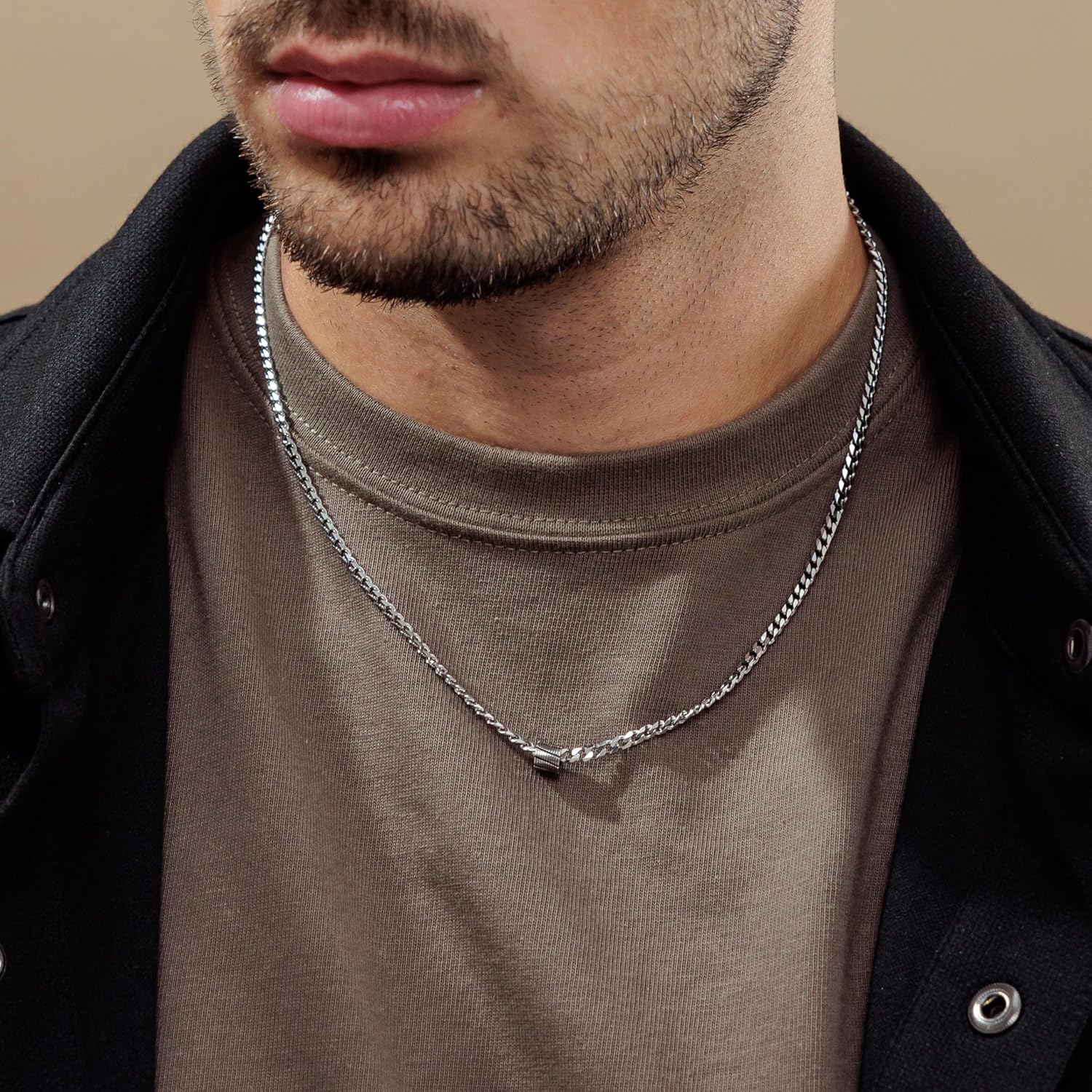 Galis Classic Chains For Men – Cuban Link Chain for Men with Small Bead ...