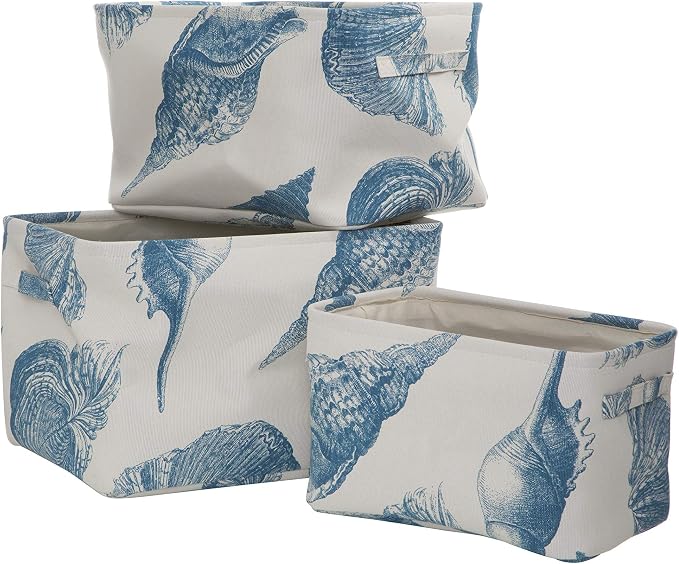 Premier Housewares Echo Storage Boxes, Blue, Set of 3 : Amazon.co.uk ...