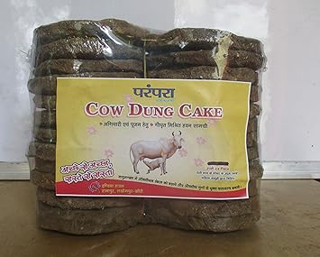 Desi cow dung cake,Gobar ke Uple,Kanda (set of 24) with hawan samagri ...