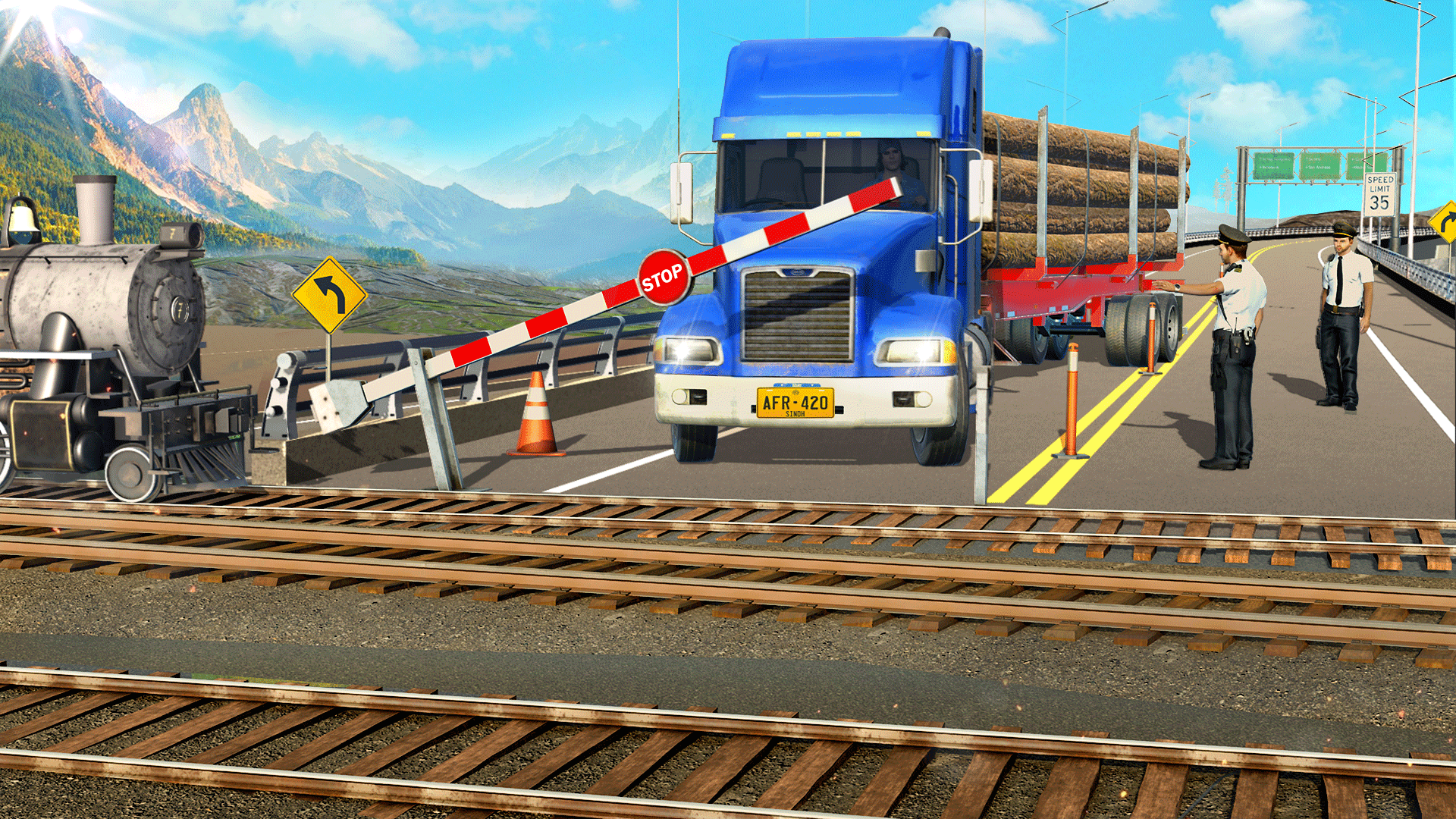 Uphill Timber Transport Wood Cargo Truck Driving 3D Games 2023 ...