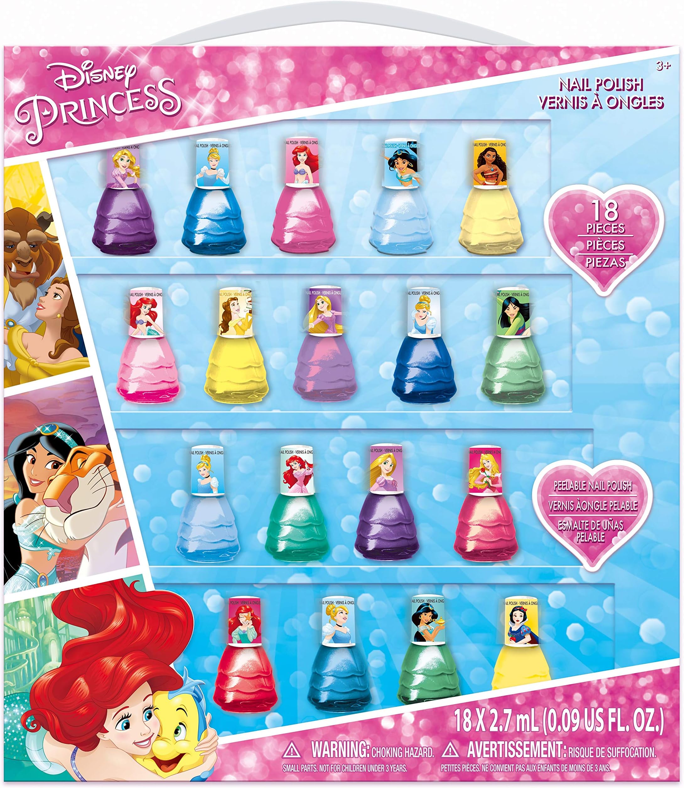 Amazon.com: Disney The Little Mermaid Ariel Kids Washable Nail Polish ...