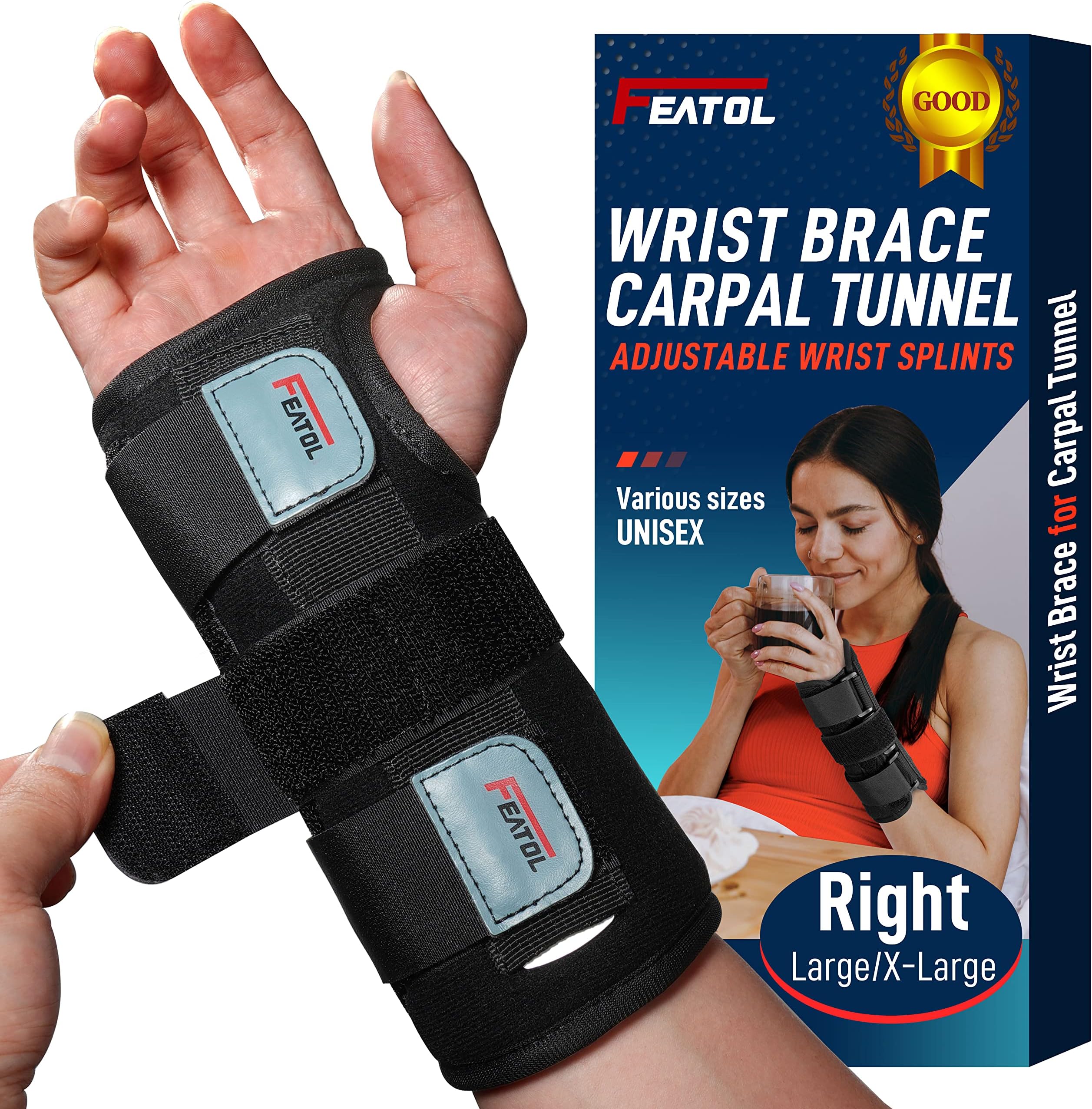 Amazon.com: OTC Wrist Splint, Cock-up Style, Neoprene, Medium (Right ...