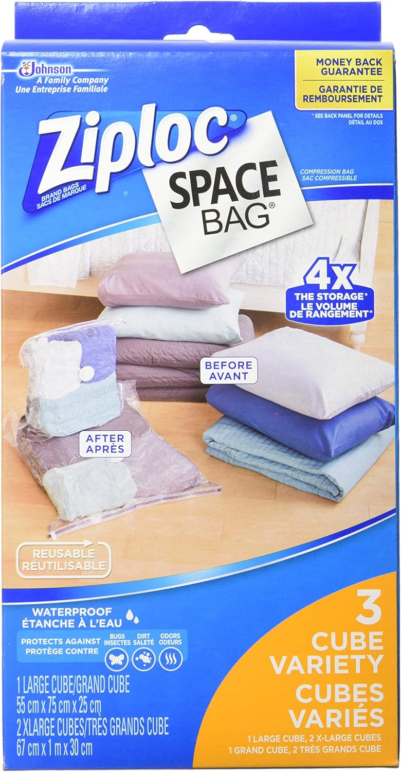 Amazon.com: 3 Pack Cube Space Bag Storage Bags