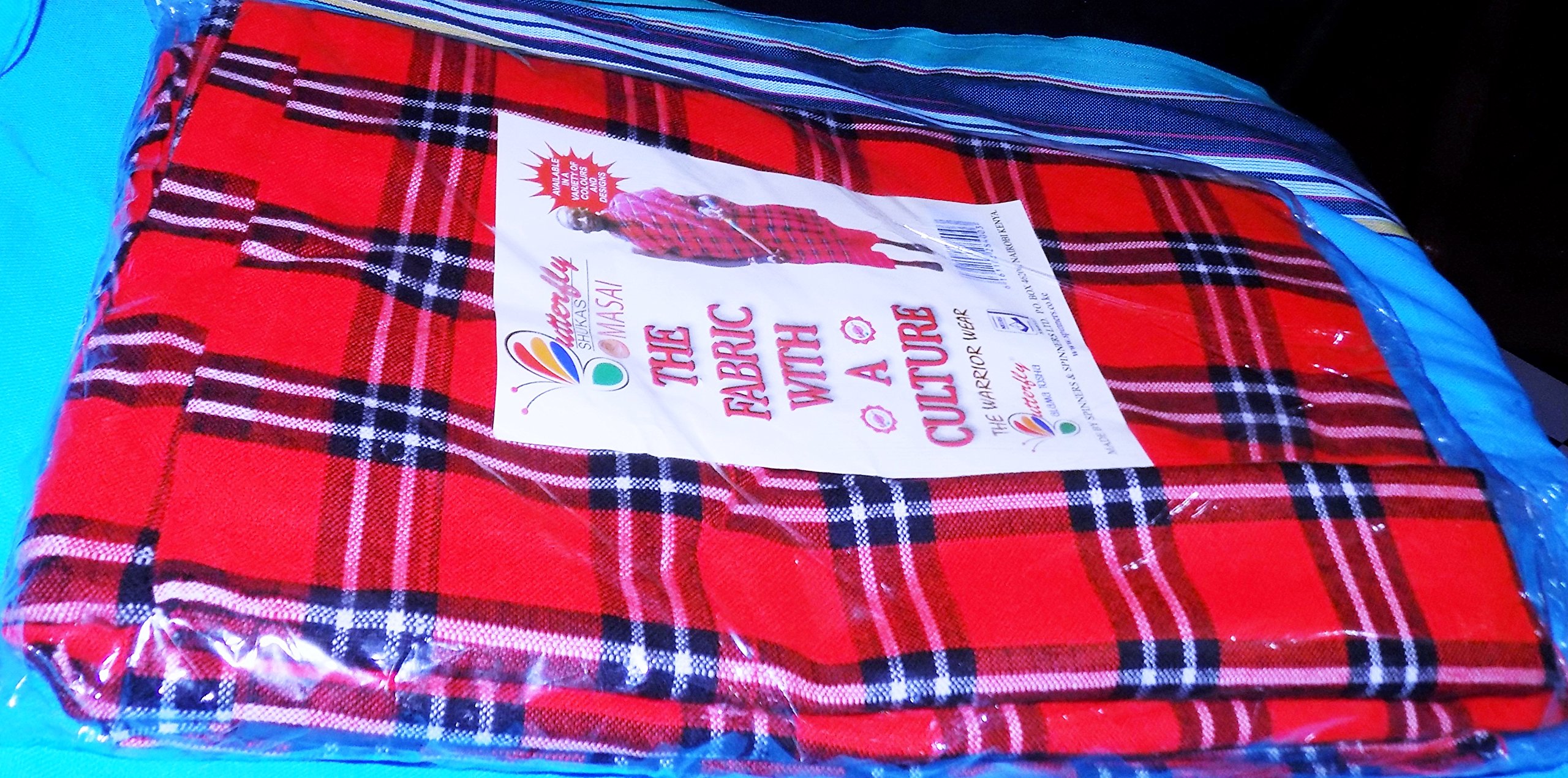 Buy JACKIELYNA'S TWO (2) Original Kenya Maasai/Masai Multi-colored Shuka blanket- Masai/Maasai ...