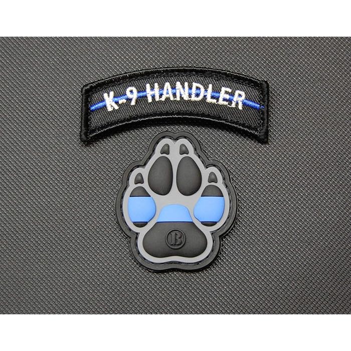 Buy BritKitUSA K9 Thin Blue Line PVC Patch Police Dog Handler Patch Set ...