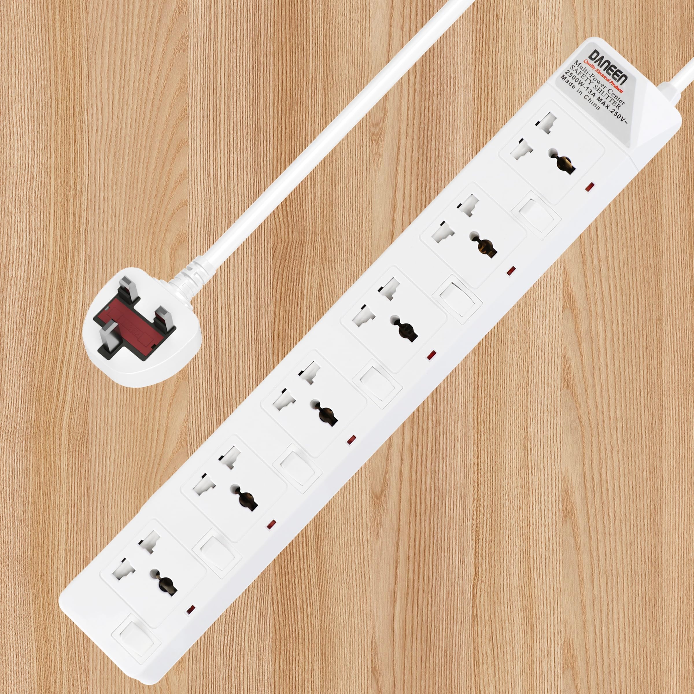 Buy DANEEN Universal Power Extension cord Socket | 5M 3 Core Cable ...