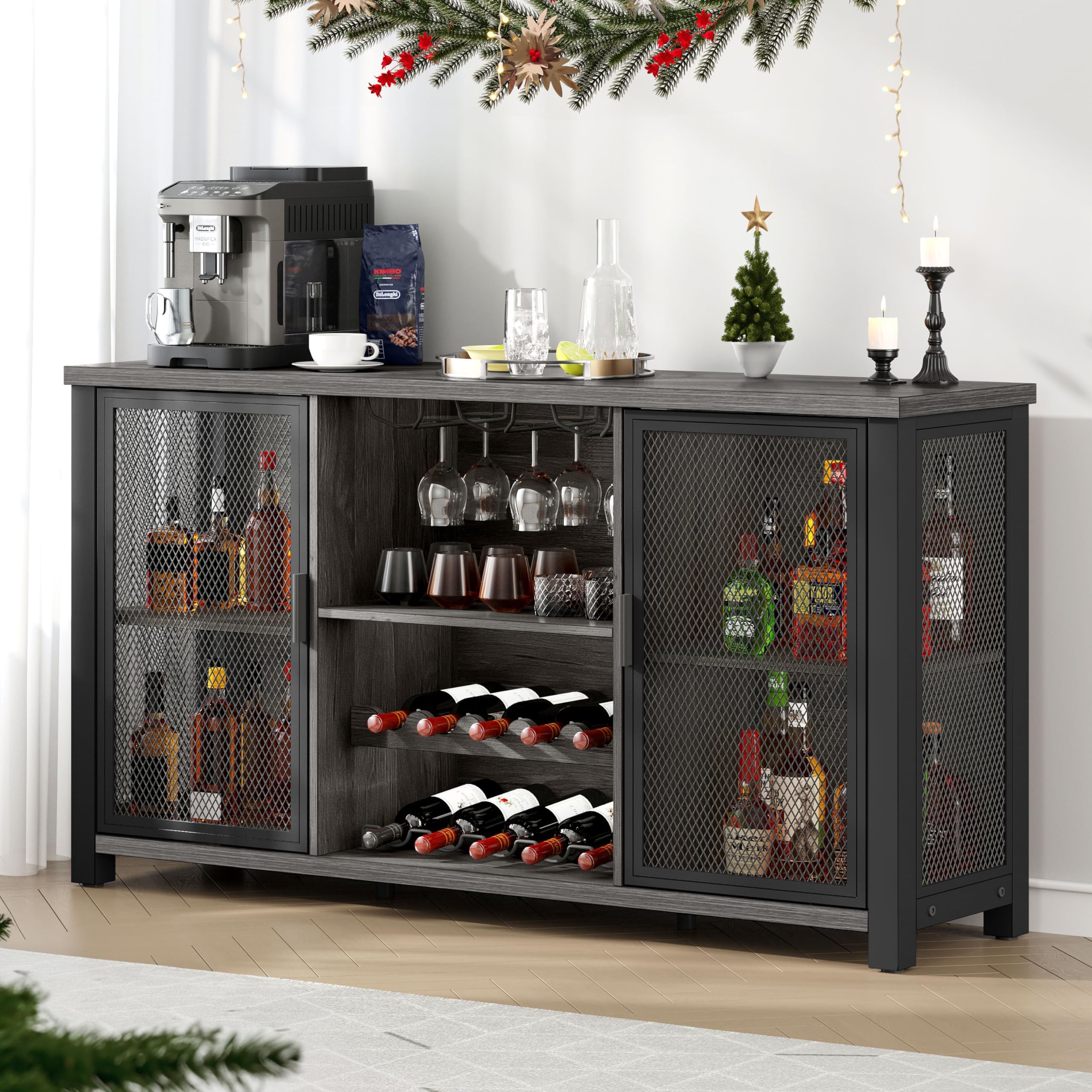 Amazon.com: YITAHOME Home Bar Cabinet for Liquor and Glasses, Coffee ...