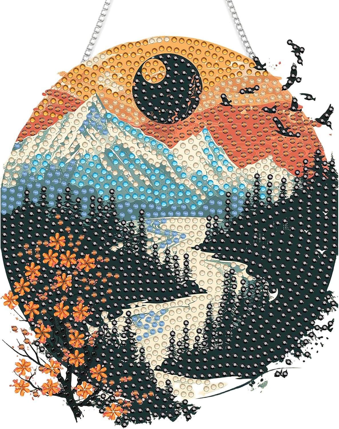 SKRYUIE Scenery Hanging Diamond Art Kits for Adults Pendant Suncatcher ...