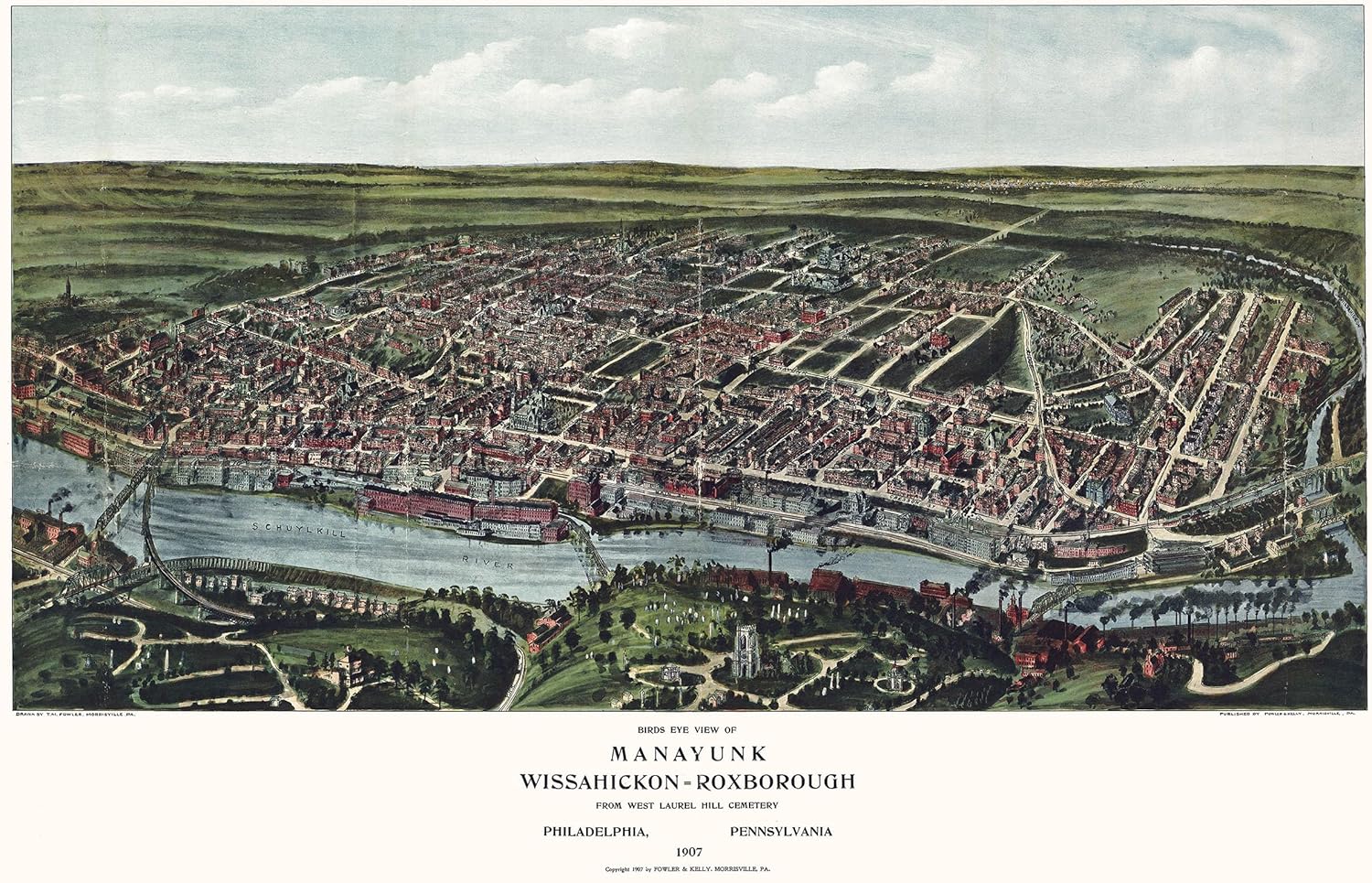 Amazon.com - History Prints Map of Manayunk, Philadelphia 1907 ...