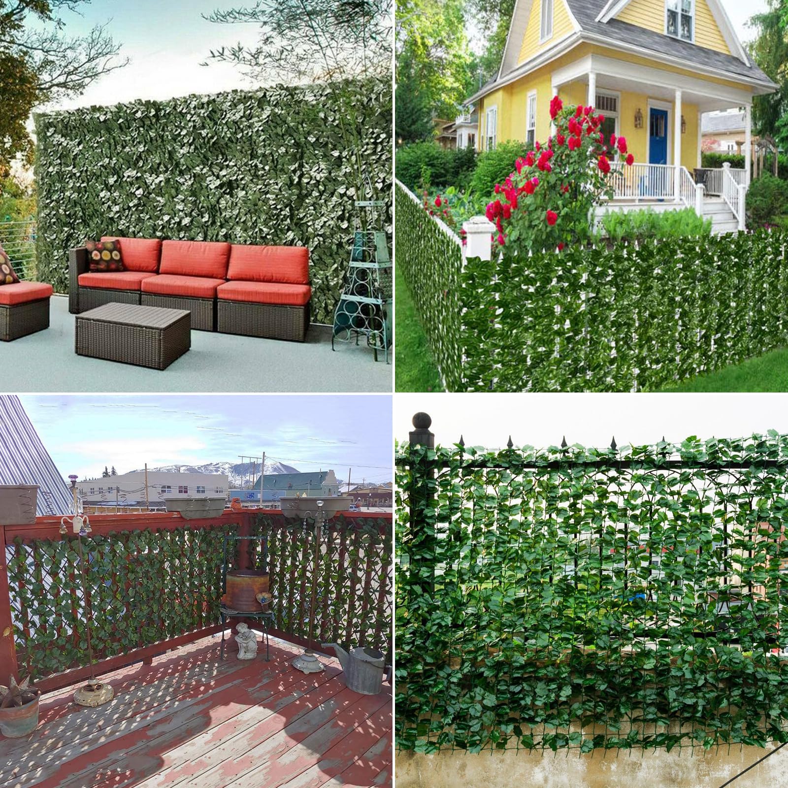 Snapklik.com : Artificial Ivy Privacy Fence 118x394in Grass Wall Screen ...