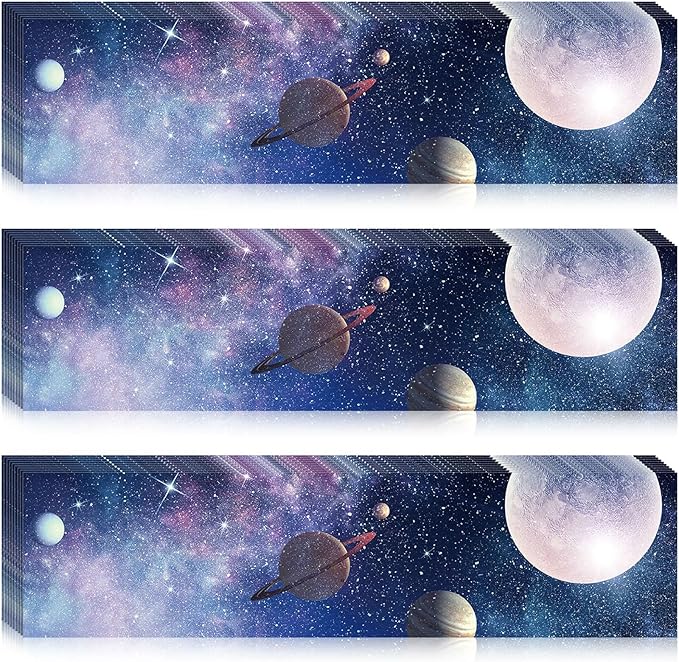 Amazon.com: Kosiz 59 Feet Blue Stellar Space Border Trim Space Straight ...