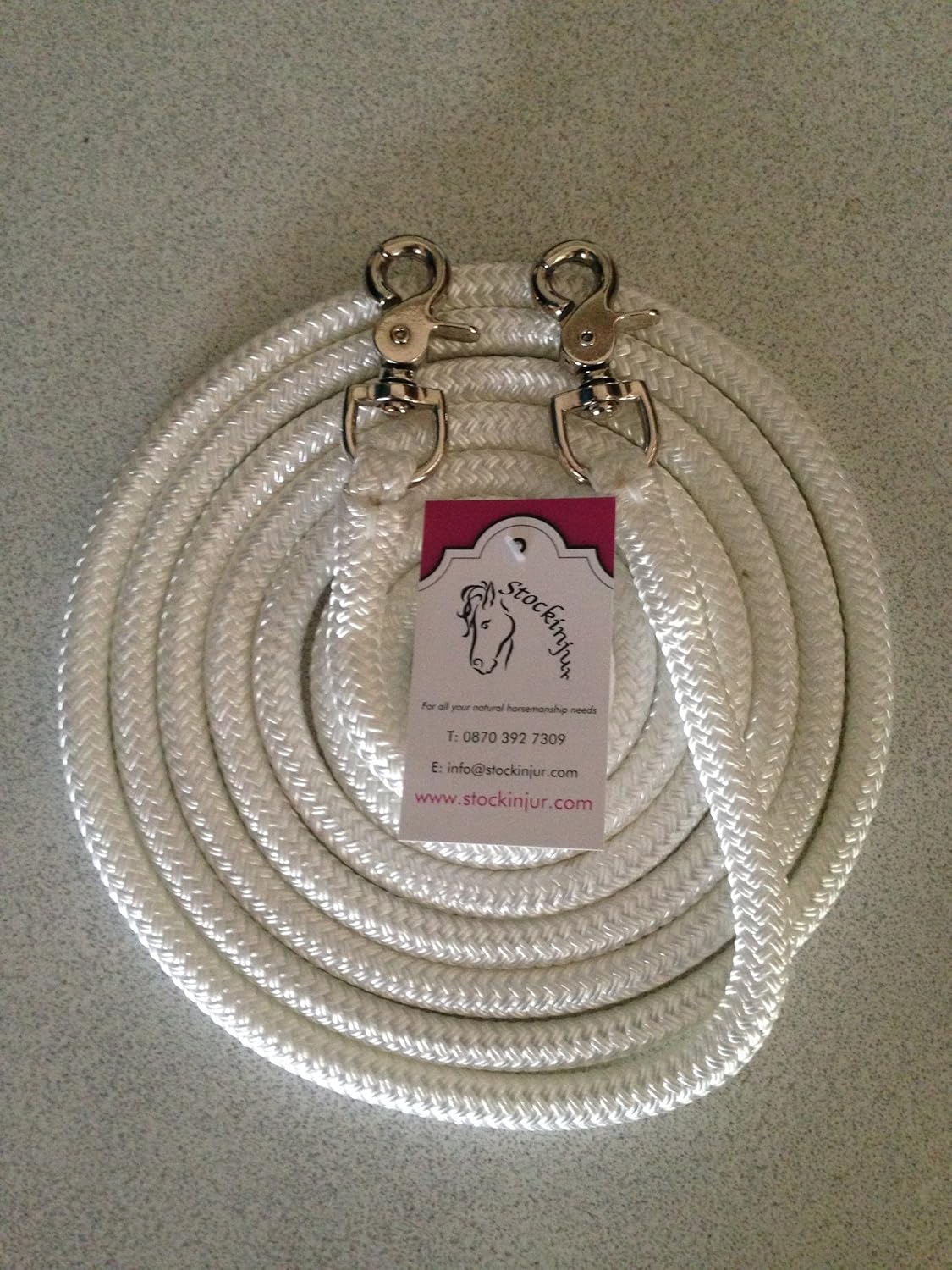 Amazon.com : Finesse Rope Reins - 9ft, 11ft - White or Black (Parelli ...