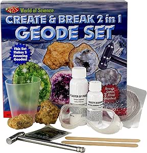 Geode Crystal Rock Kit Create and Break 2-in-1 Geode Set Science Kit ...