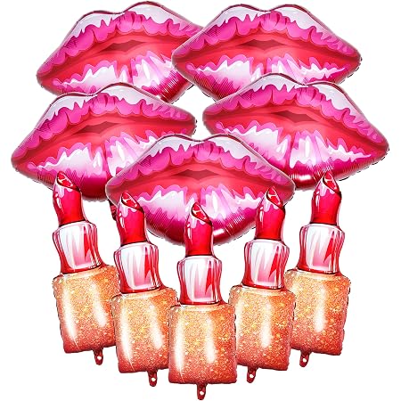 Amazon.com: Pack of 5 Huge Red Lip Balloons Large Pink Lips Balloon Big ...