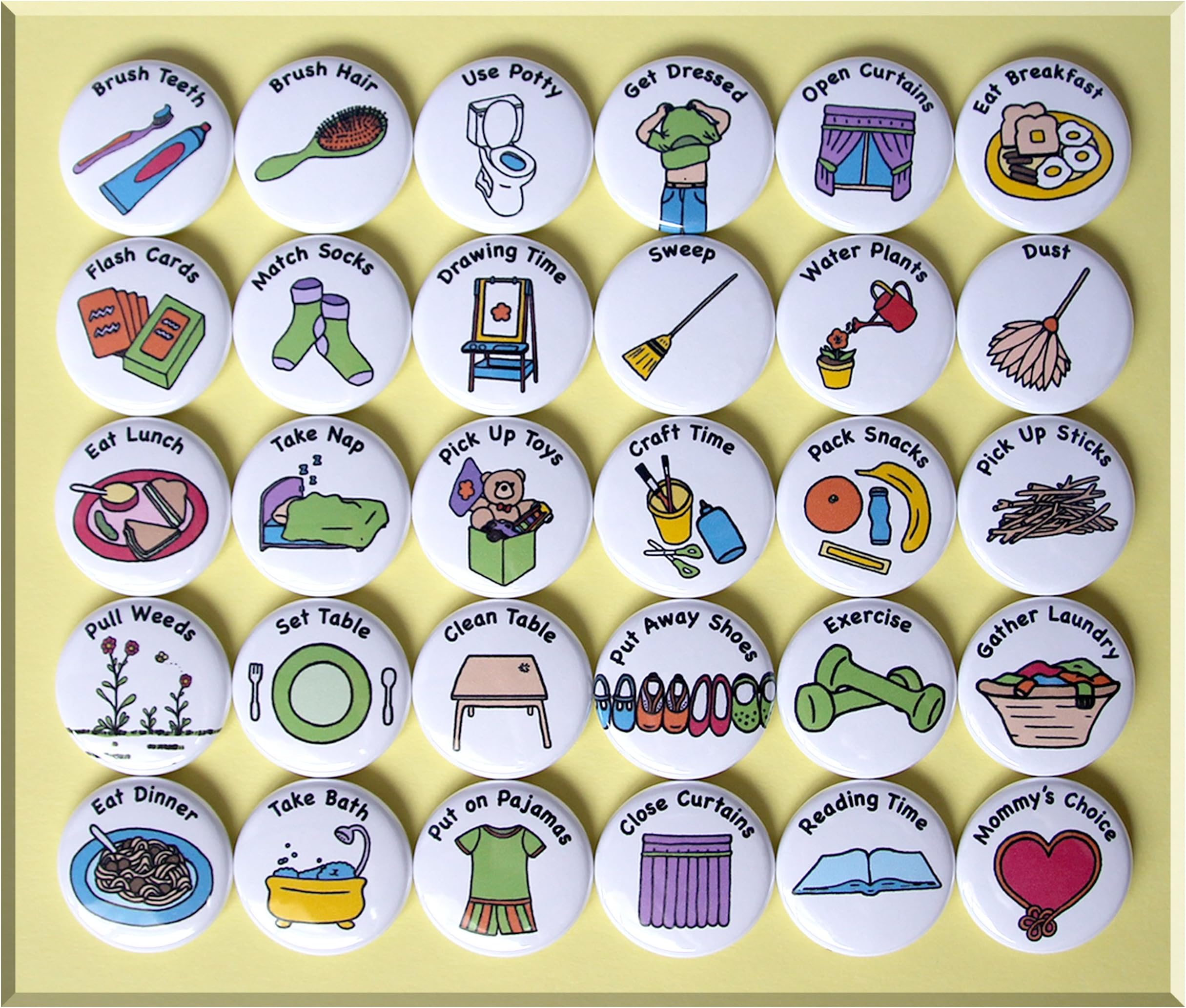 Amazon.com: Chore Magnets for Little Kids (30 Piece Set) : Toys & Games