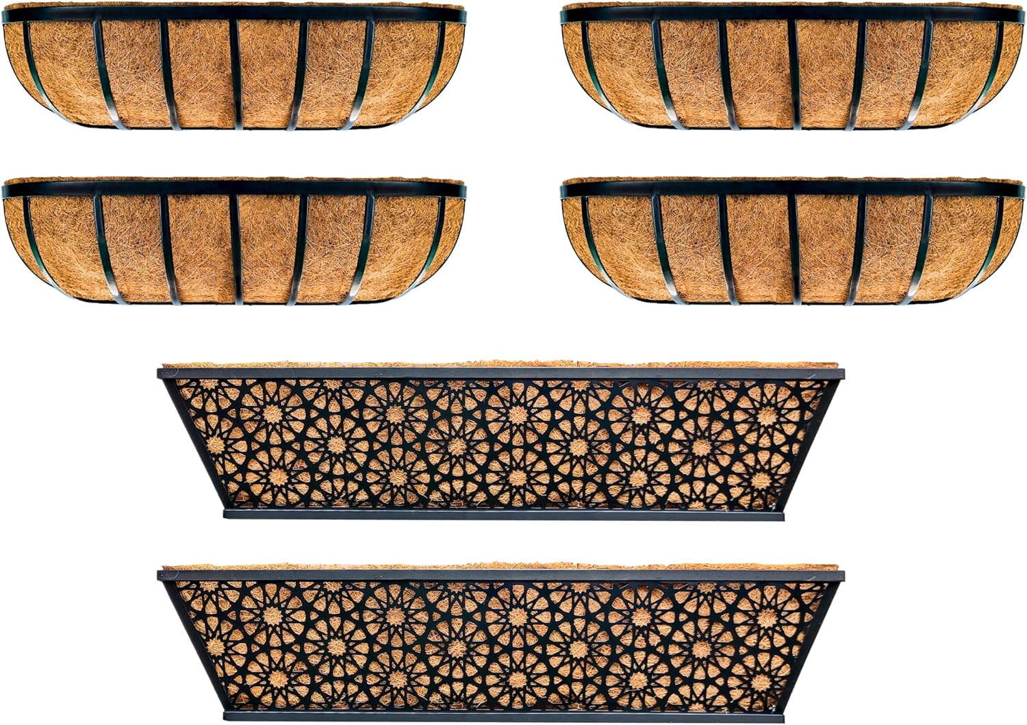 Amazon.com: Maxona Bundle 24''x4 + 24''x2 Outdoor Wall Mounted Planter ...