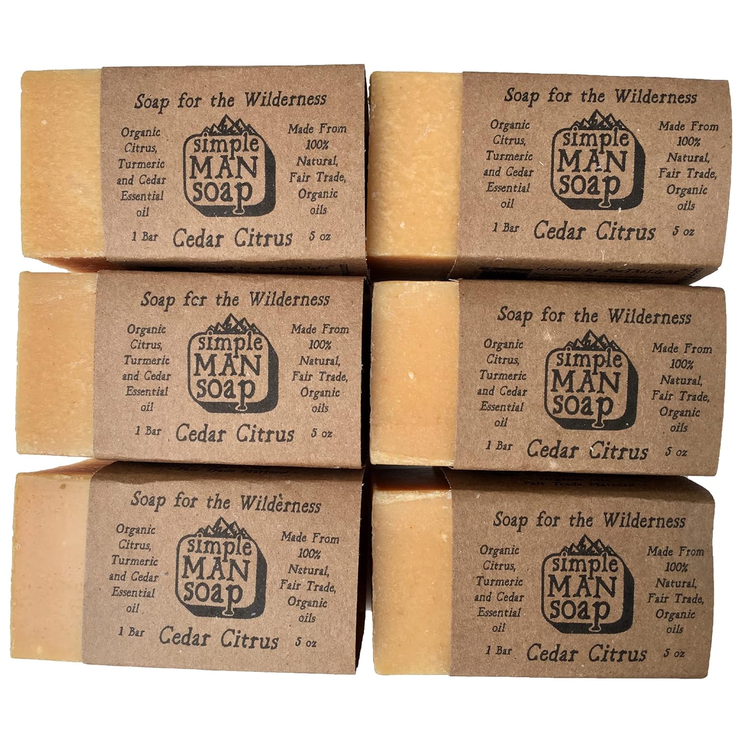 Amazon.com : SimpleMan Soap Bar (Cedar Citrus Soap) - Men’s soap with ...