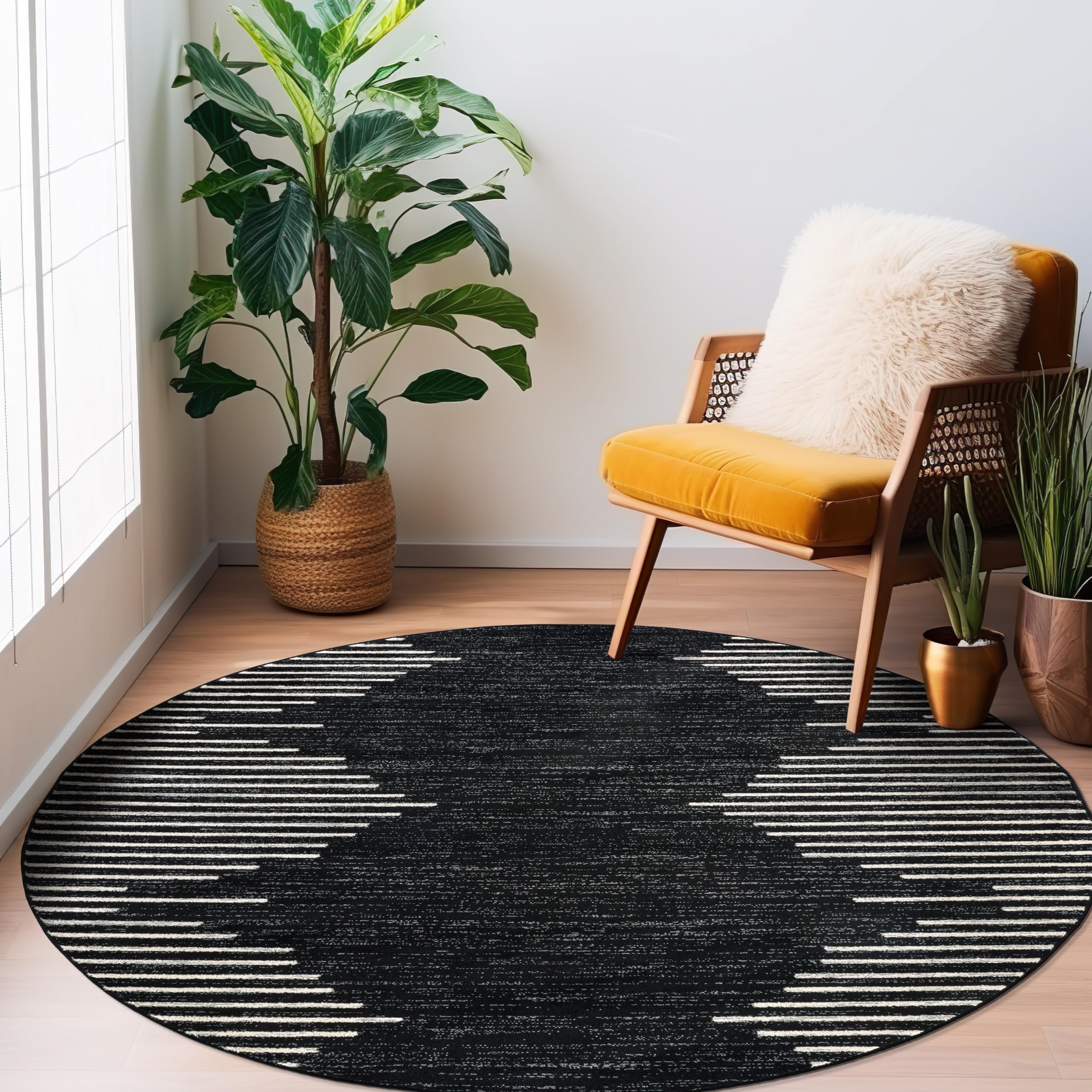Amazon.com: Keen Home Design Area Rugs - 5ft Round Non-Shedding ...
