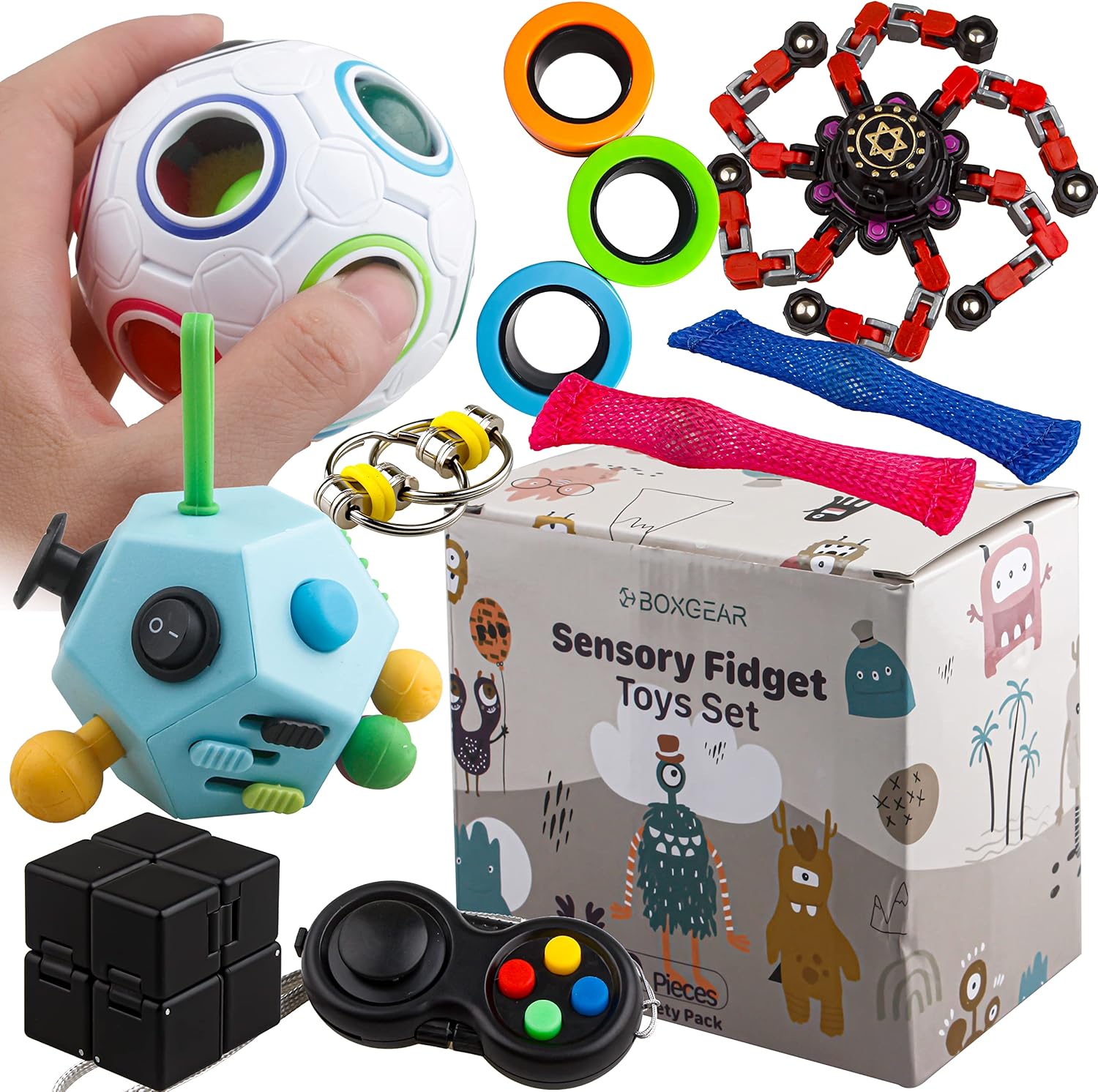 Amazon.com: Boxgear Fidget Toys for Adults and Kids – 7pcs Set of ...