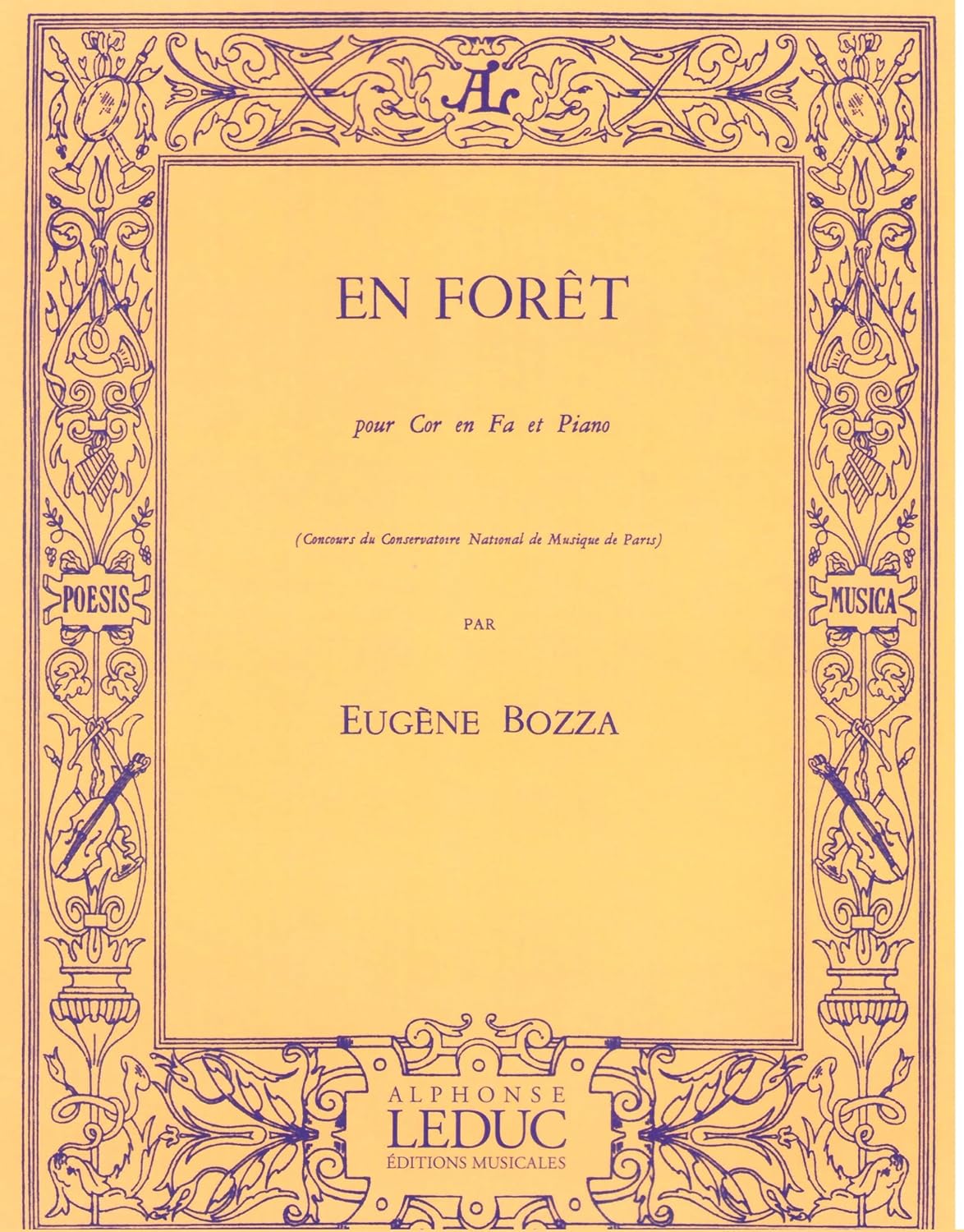 En Foret (Cor En Fa Et Piano). By Eugene Bozza. For Horn in F and Piano ...