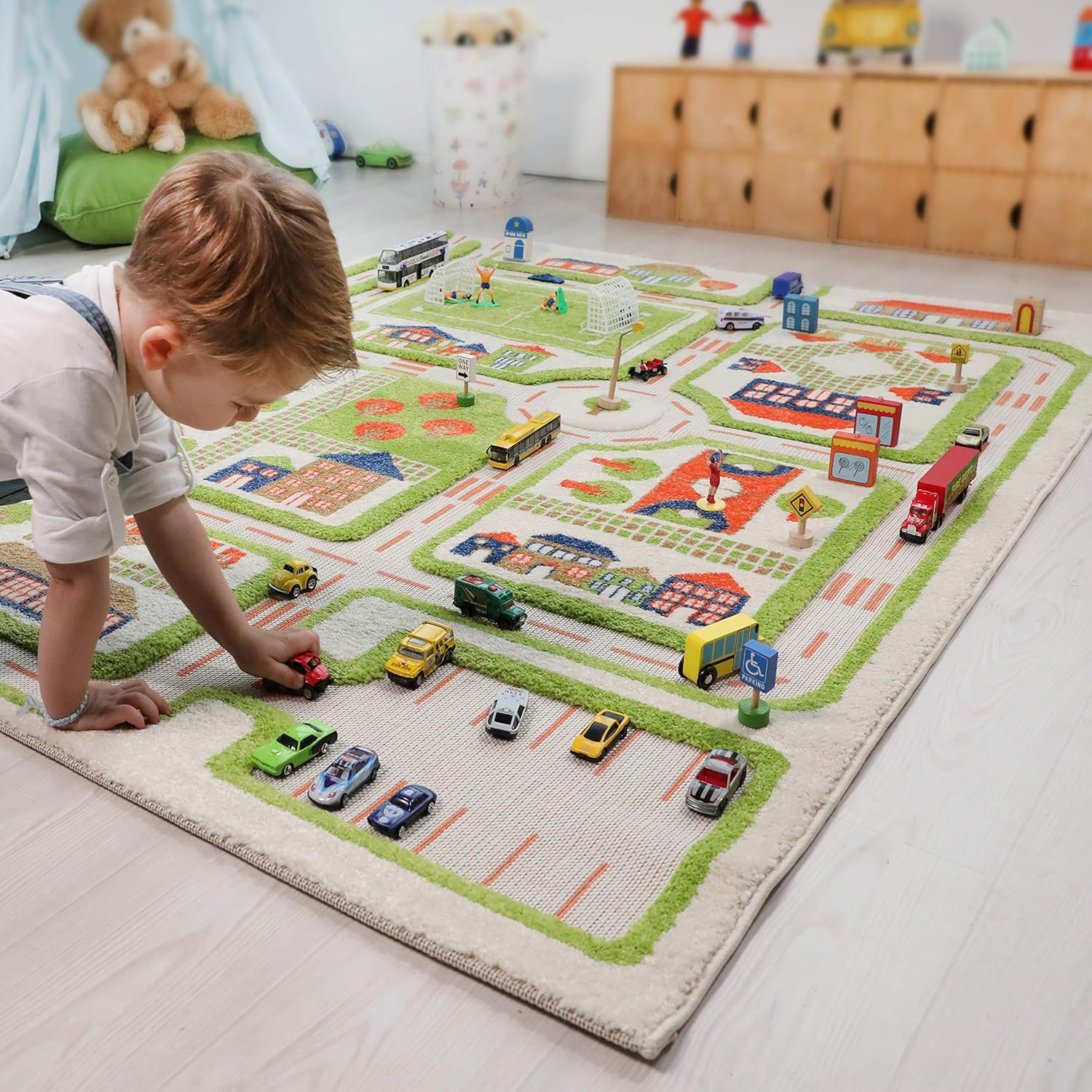 Amazon.com: IVI Traffic 3D Play Rugs, Green, Large : Everything Else