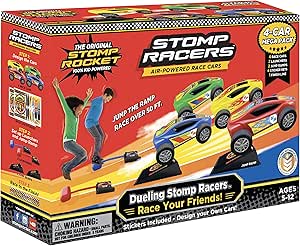 Amazon.com: Stomp Racers Air Powered Race Cars by Stomp Rocket, 4 Car ...