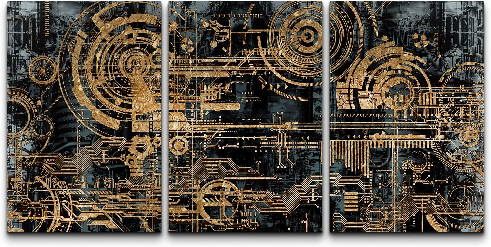 Amazon.com: wall26 Canvas Print Wall Art Set Electronic PC Motherboard ...