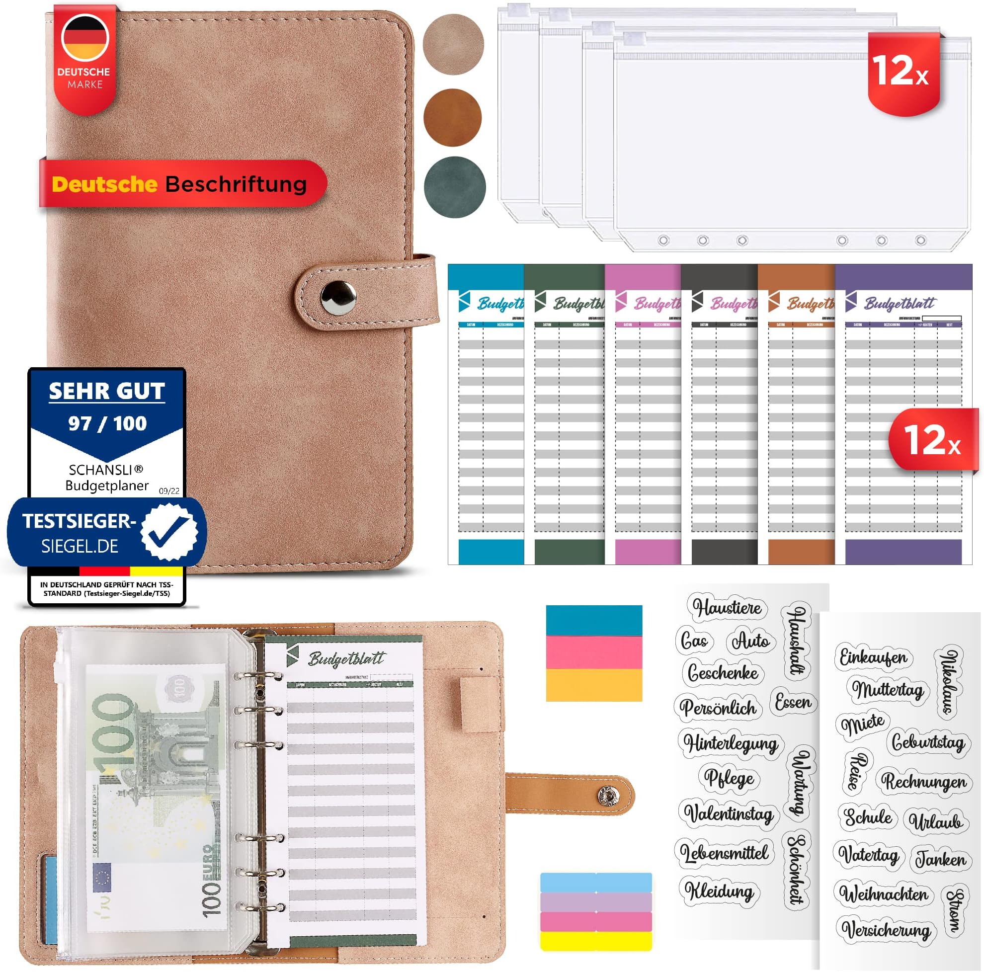 Budget Planner Deutsch - Budget Binder A6 Geldplaner Mappe Ideal für ...