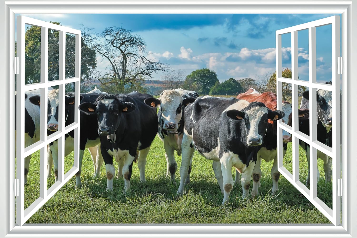 Amazon.com: WRIGAEL Fake Window for Walls Faux Window Decal Windows ...