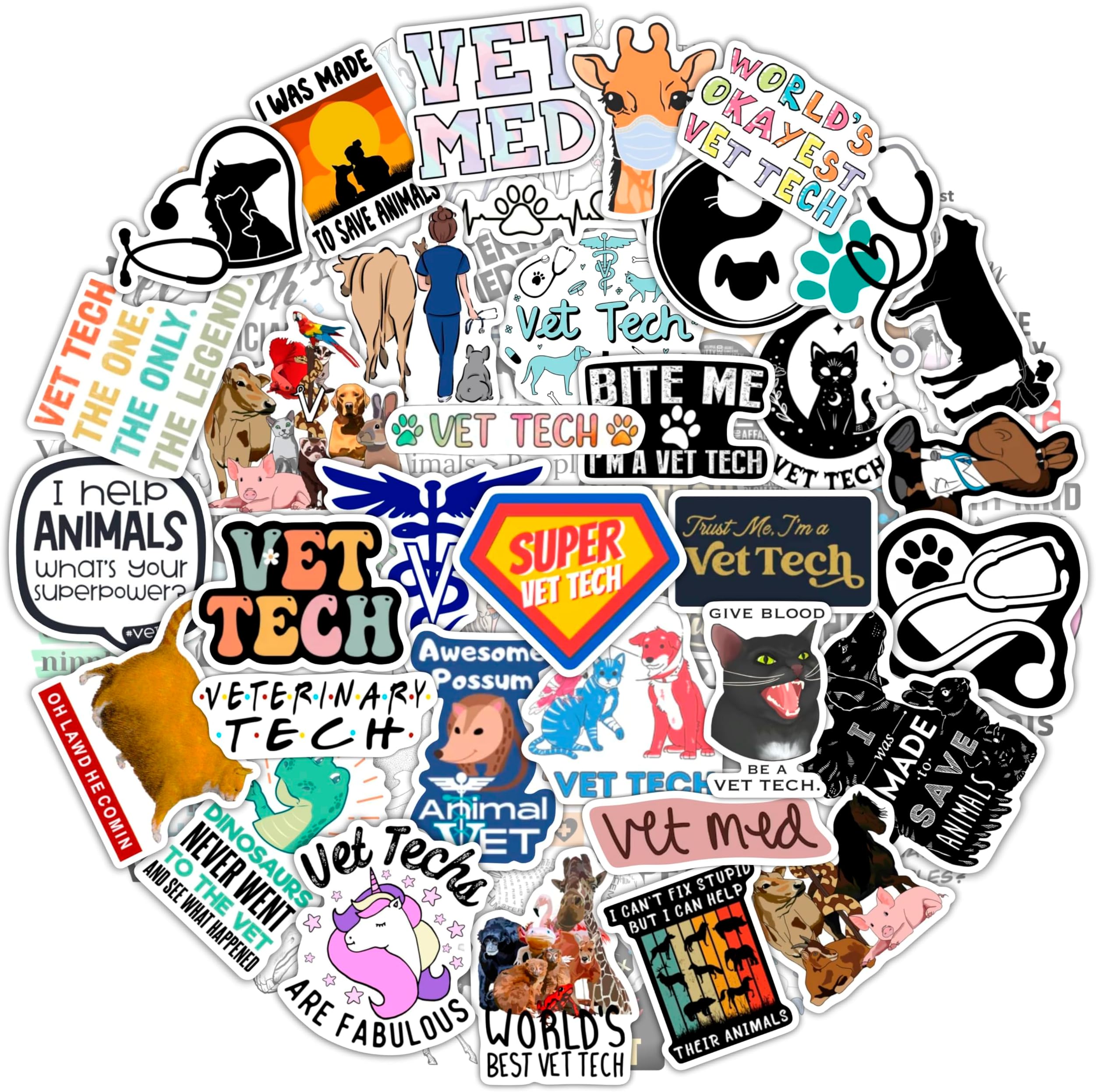 Amazon.com - Vet Vinyl Waterproof Sticker Decal Car Laptop Wall Window ...