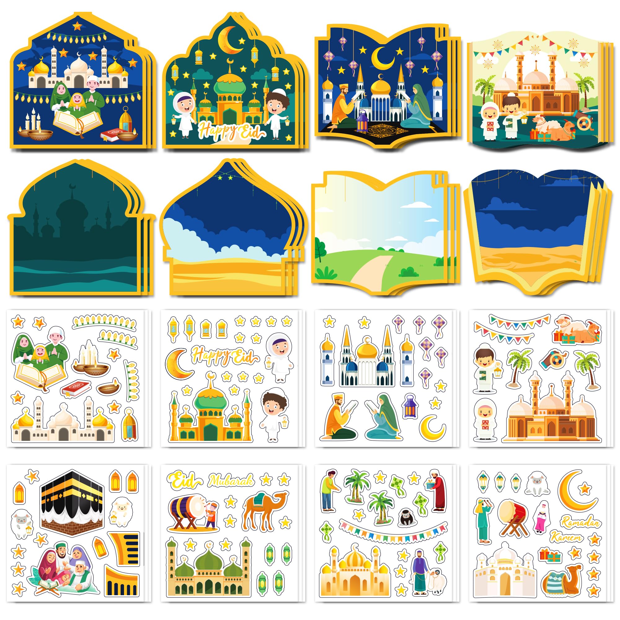 Amazon.com: Jremreo Eid Mubarak and Ramadan Kareem Craft Kit - 48 PCS ...