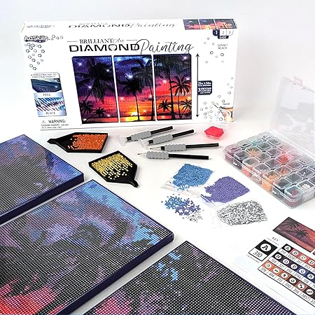 Amazon.com: ArtSkills Diamond Painting Kit, Diamond Art on Framed ...