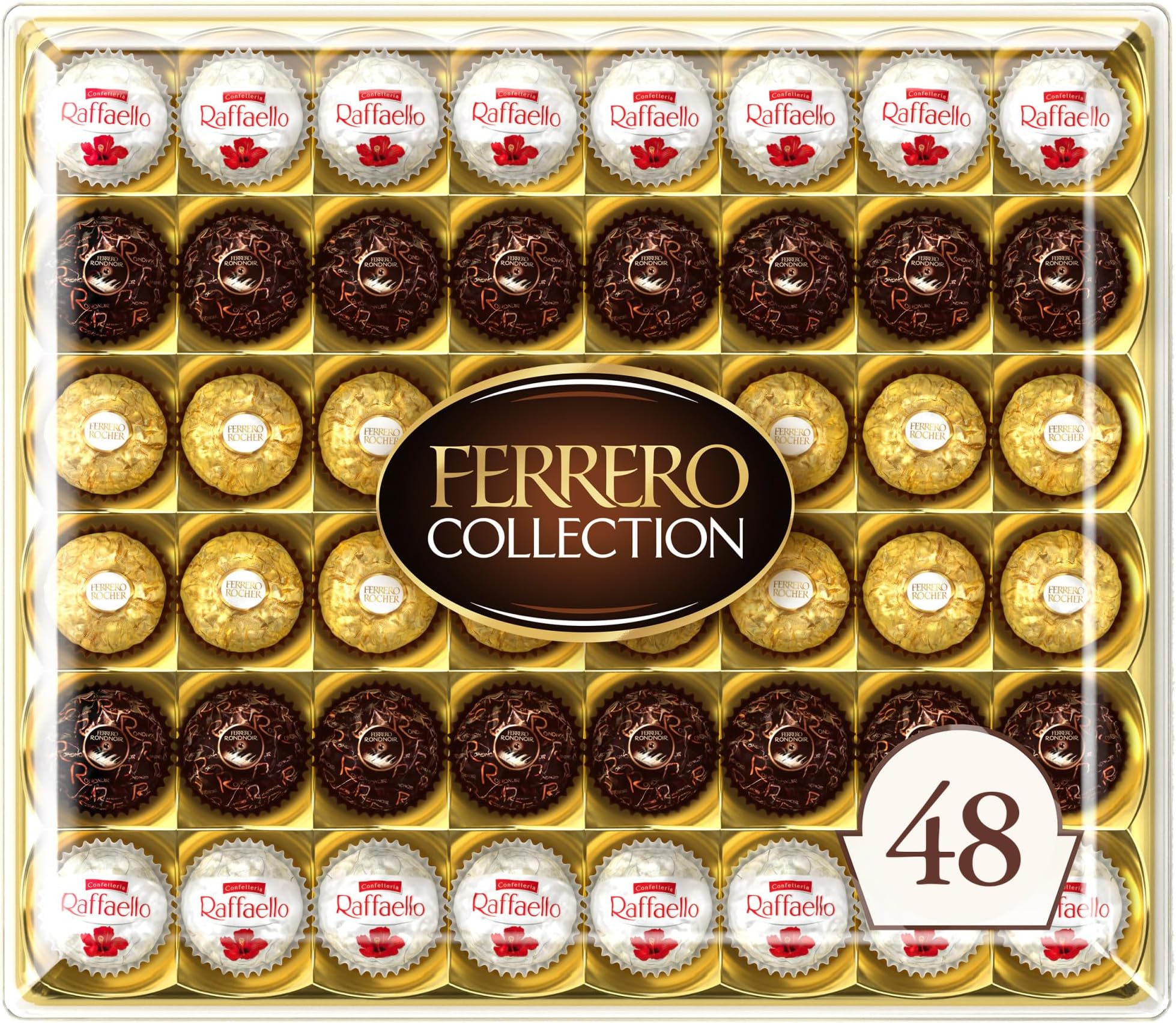 Amazon.com: Ferrero Rocher, 48 Count, Premium Gourmet Assorted Hazelnut ...